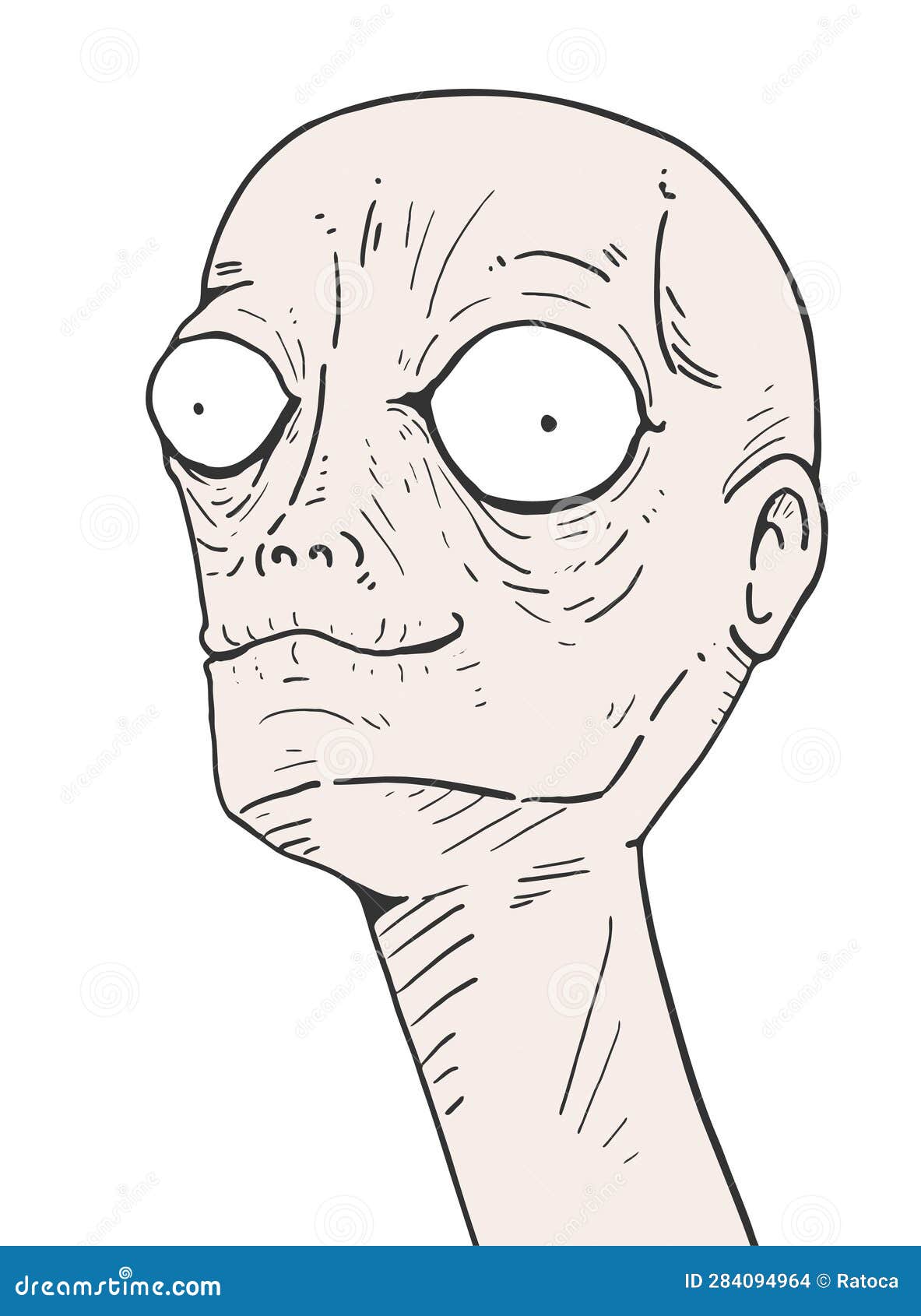 Funny ugly face draw stock vector. Illustration of character - 284094964