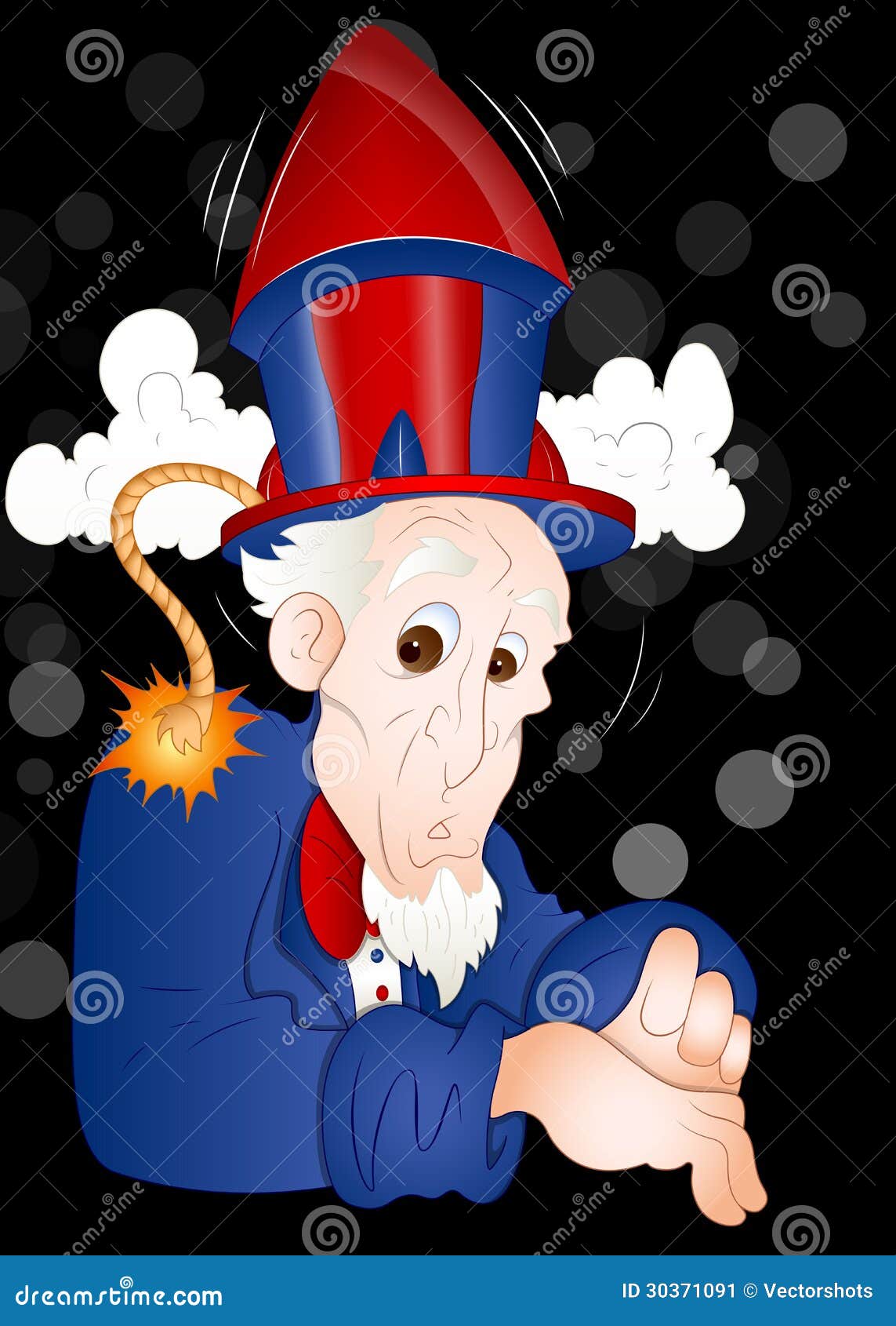 Funny Uncle Sam stock illustration. Illustration of america - 30371091