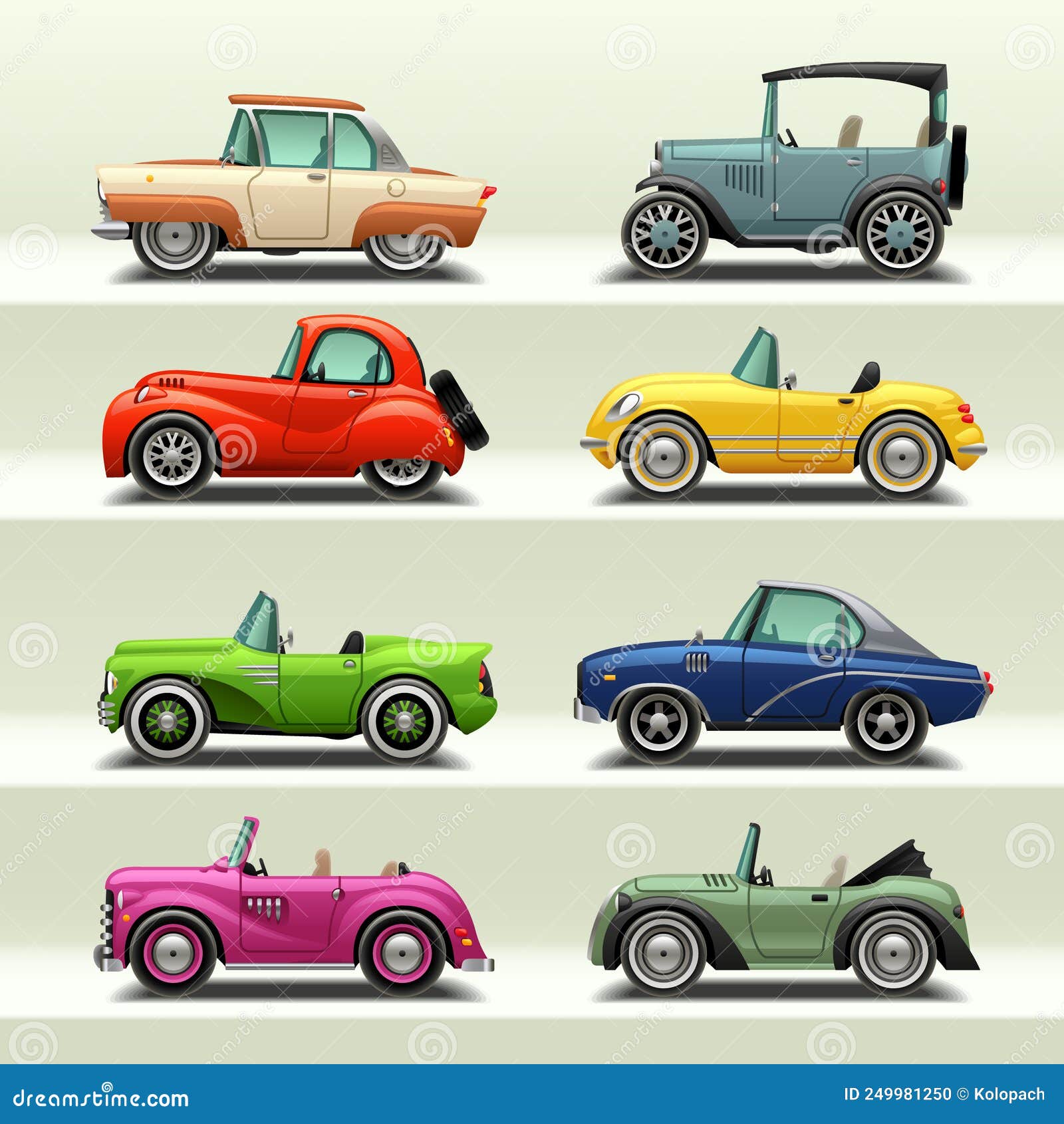 Car icon set-7 stock vector. Illustration of motor, mini - 249981250