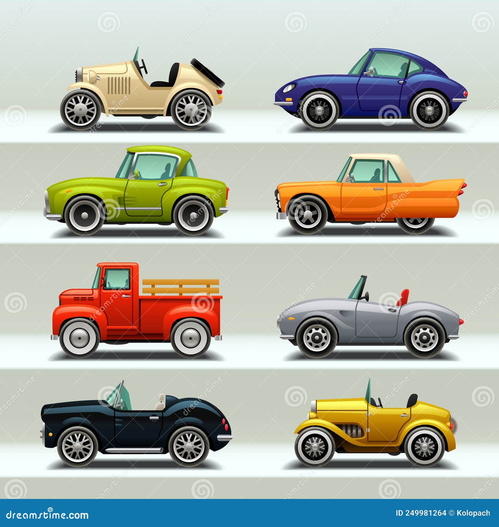 Car icon set-8 stock vector. Illustration of sign, isolated - 249981264