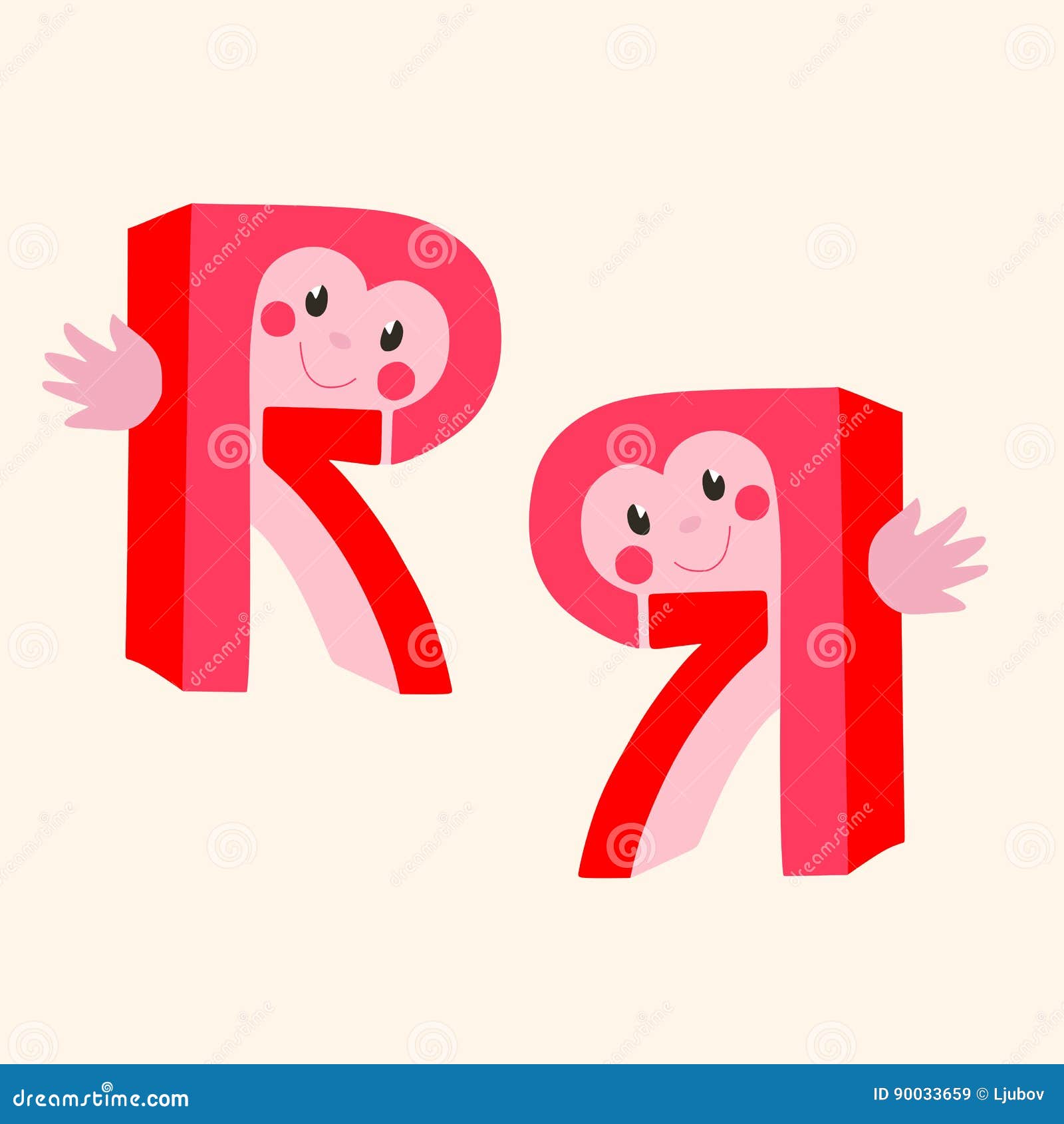 Funny Vector Logotype. Letter R Stock Vector - Illustration of deco ...