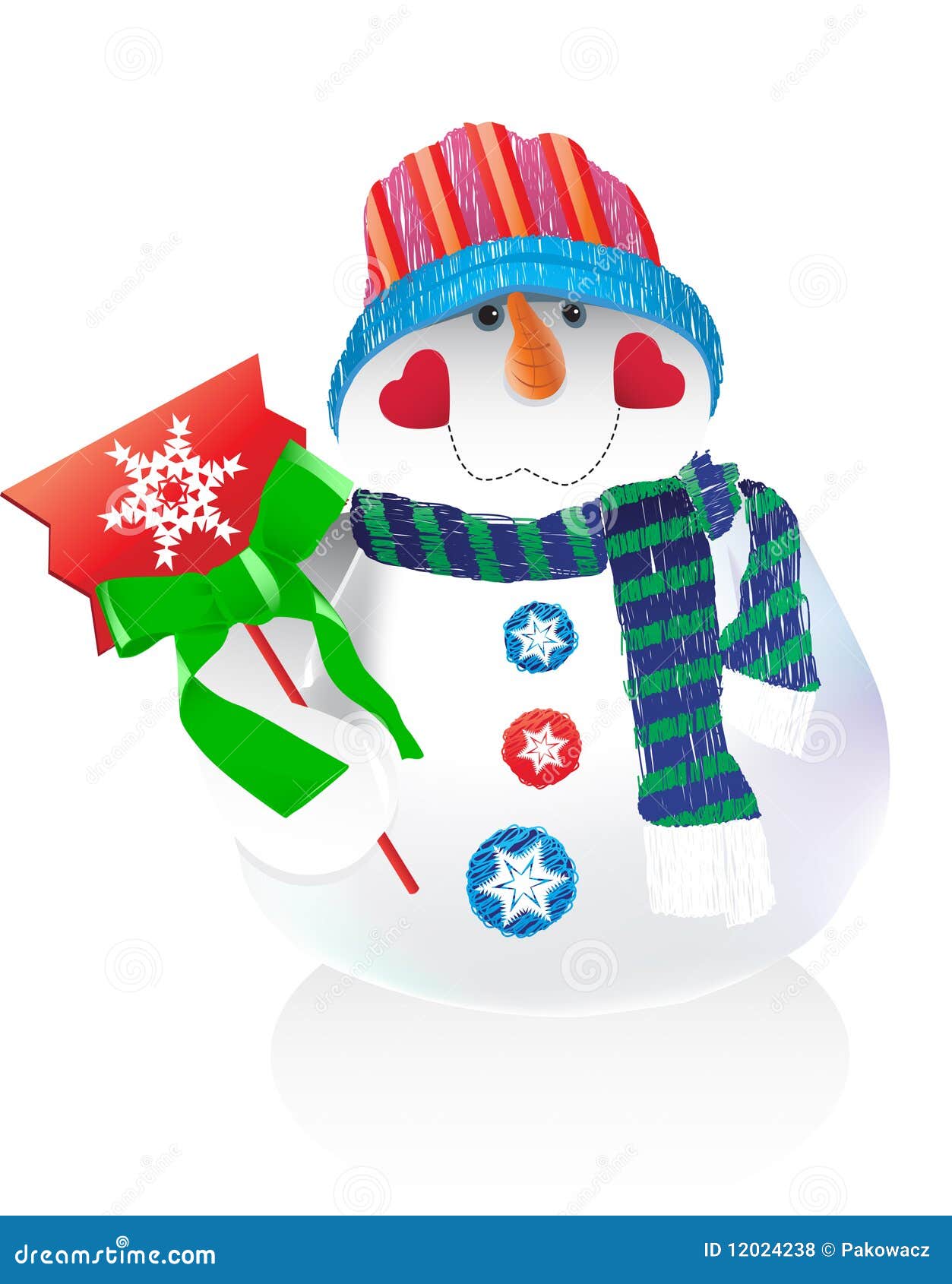 Funny vector snowman stock vector. Illustration of play - 12024238