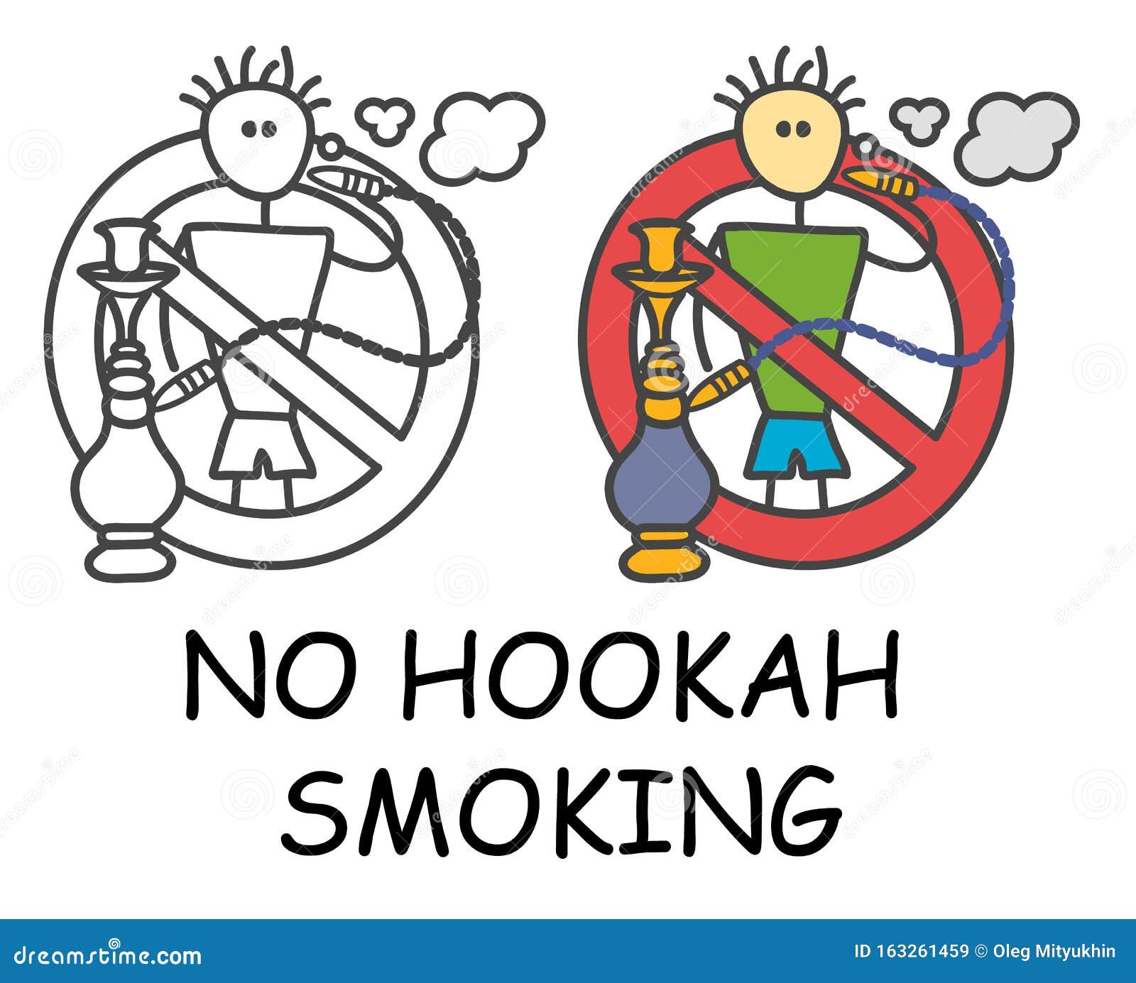Funny Vector Stick Man And Hookah In Cute Style. Ban On Spam Sign Red ... Funny Vector Stick Man And Hookah In Cute Style. Ban On Spam Sign Red ...