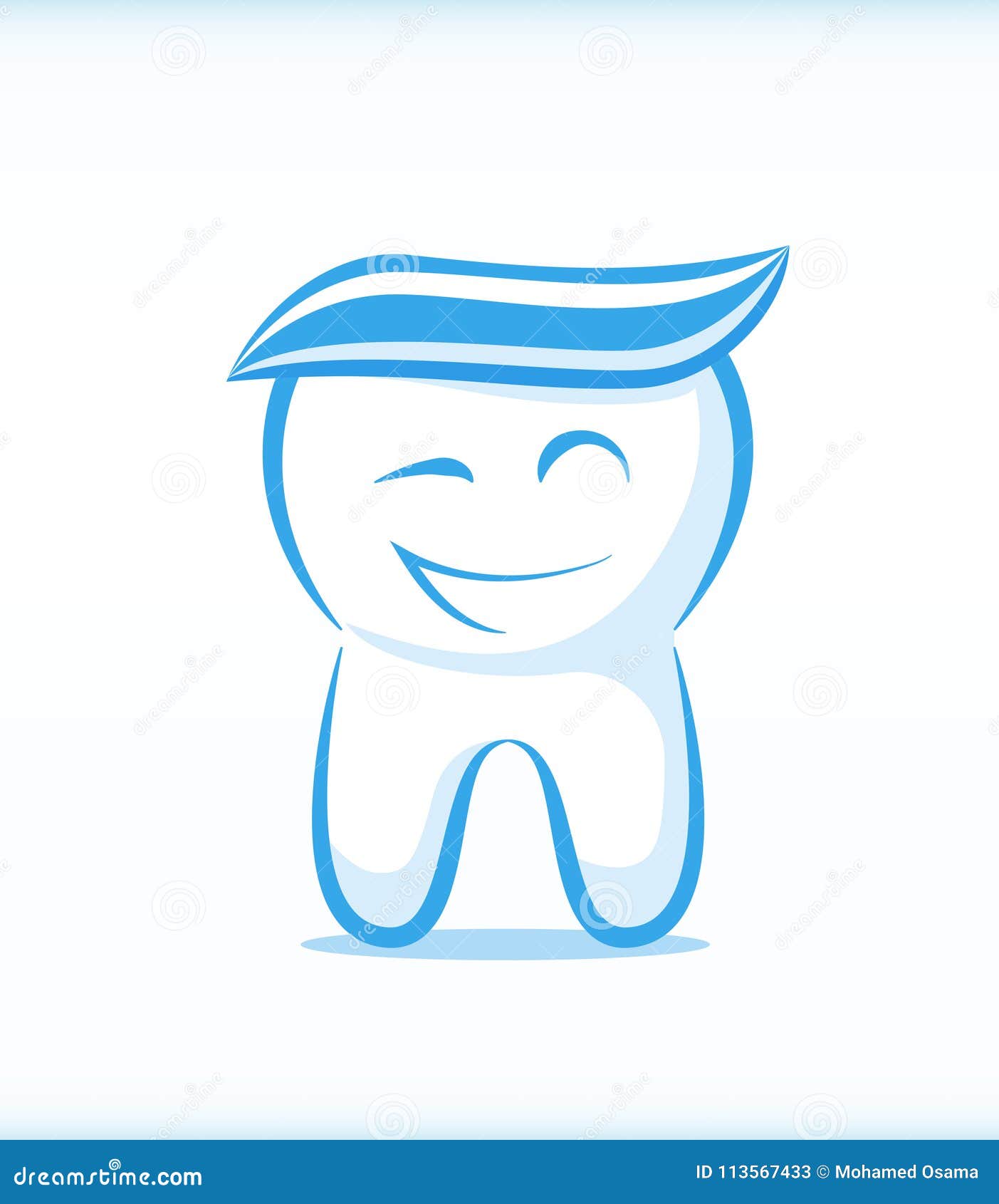 Vector Tooth Character with Toothpaste Stock Vector - Illustration of ...