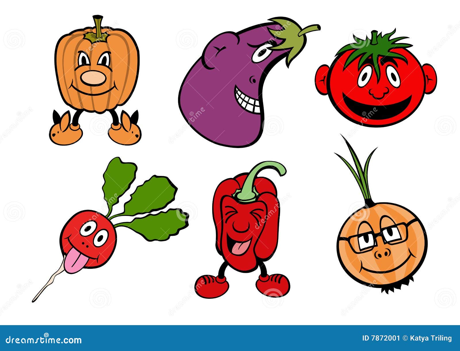 Funny vegetable icons set stock vector. Illustration of humor - 7872001