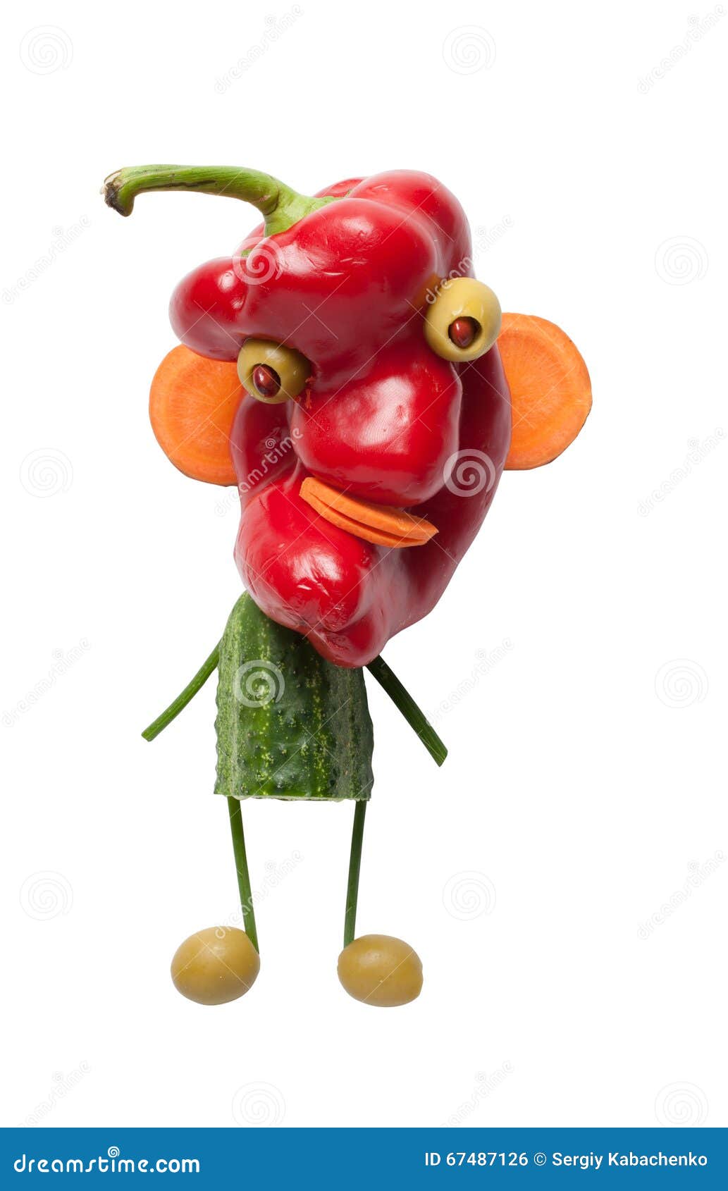 Funny vegetable monster stock photo. Image of organic - 67487126