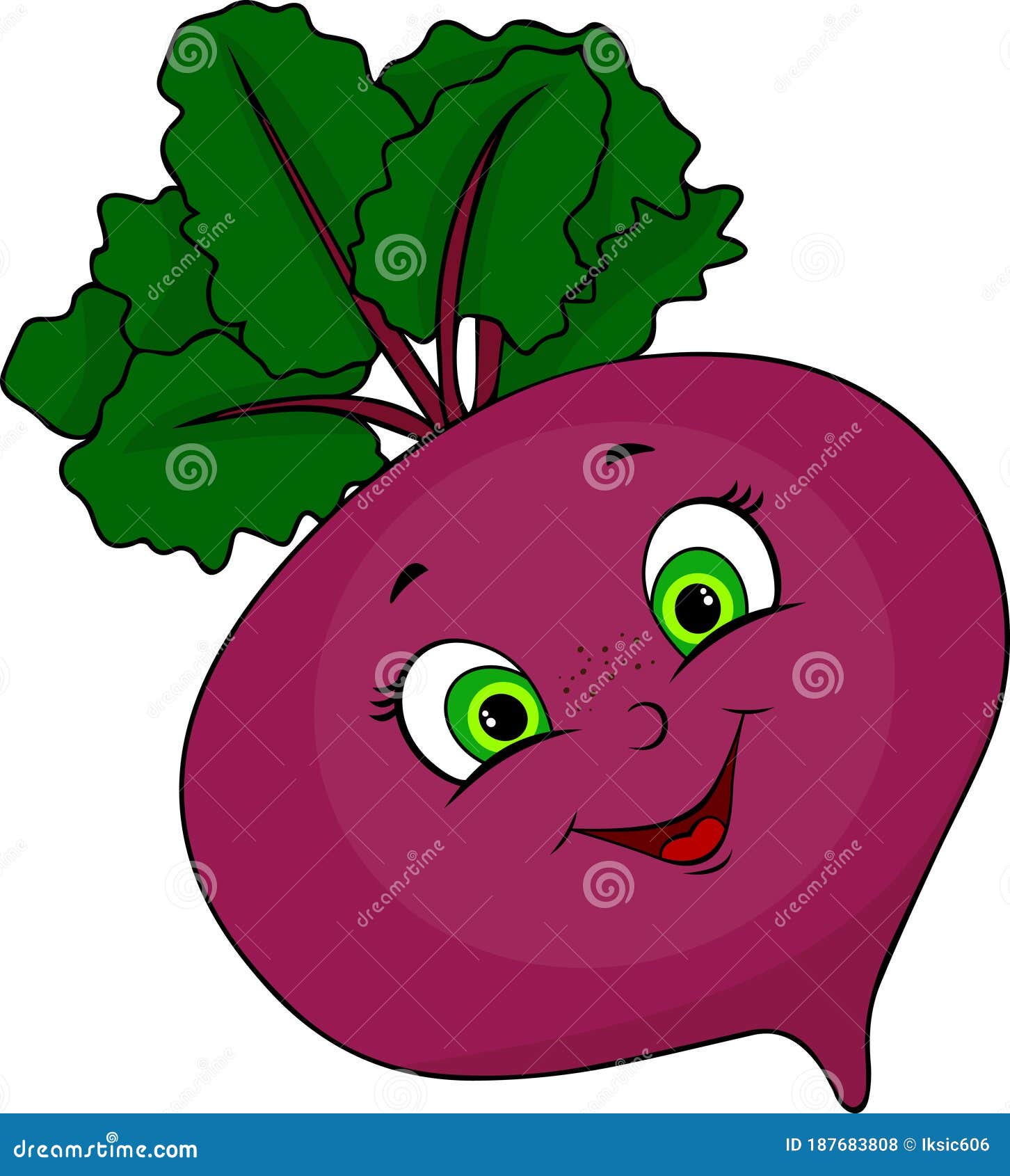 Cartoon Funny Beetroot in Vector Stock Vector - Illustration of funny ...