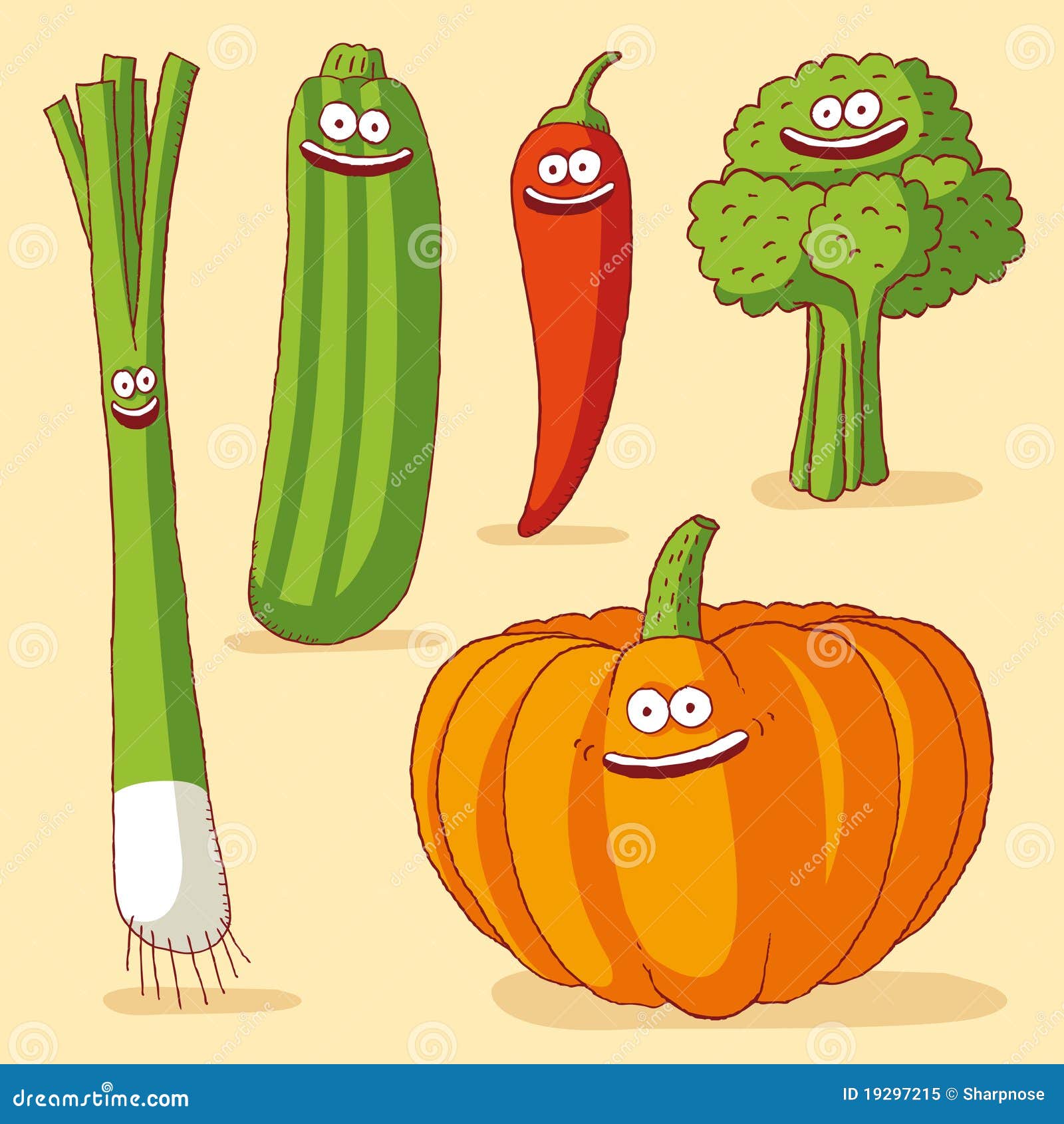 Funny Vegetables Characters Set. Vitamins Your Friends Mascot. Hand ...