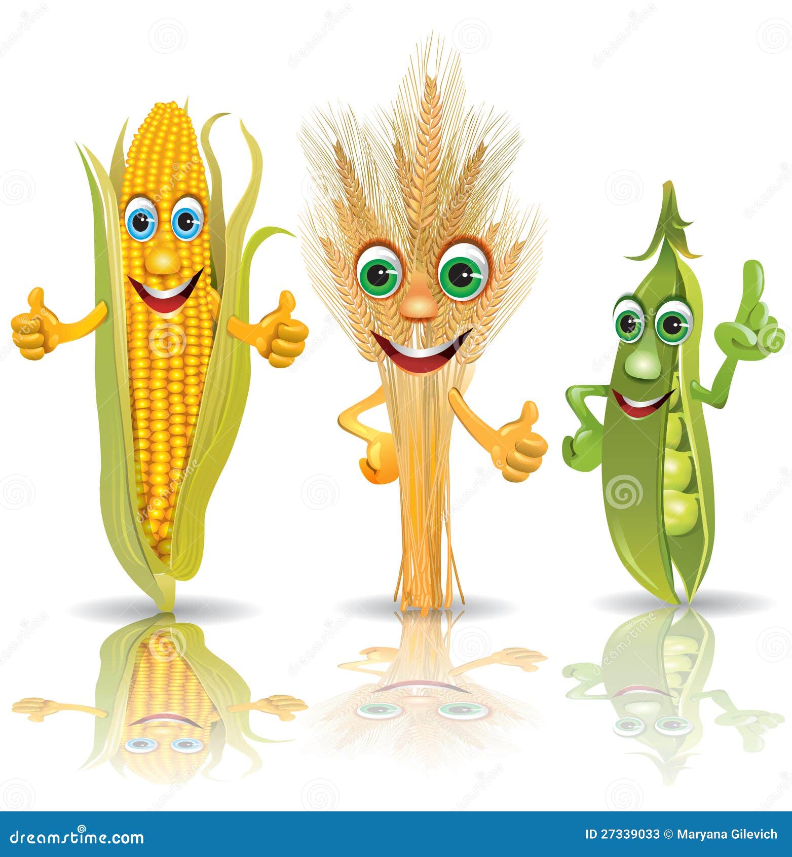 Funny Vegetables, Corn, Ears Of Corn, Peas Royalty-Free Stock Photo ...