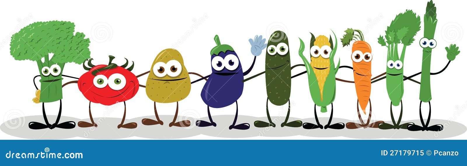 Funny Vegetables Saying Hello Stock Vector - Illustration of orange ...