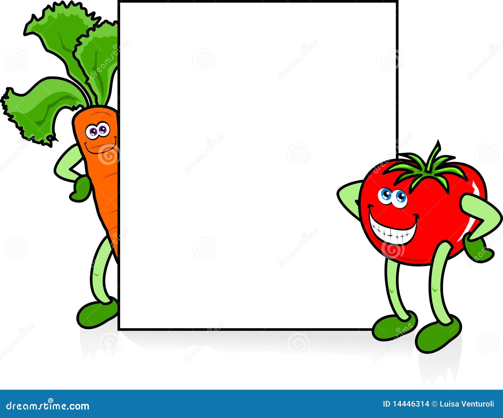 Funny vegetables with sign stock vector. Illustration of gardener ...