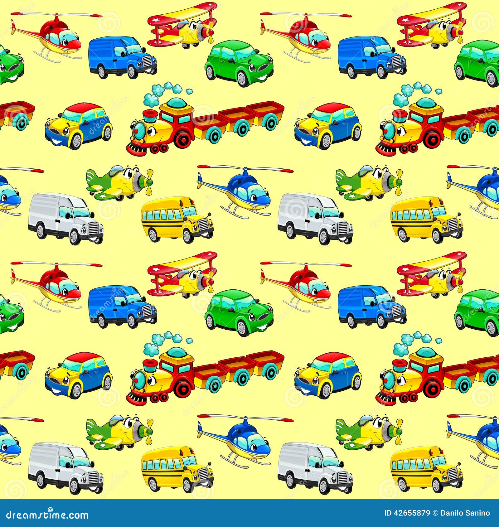 Funny Vehicles In The City. Cartoon Vector | CartoonDealer.com #26339197