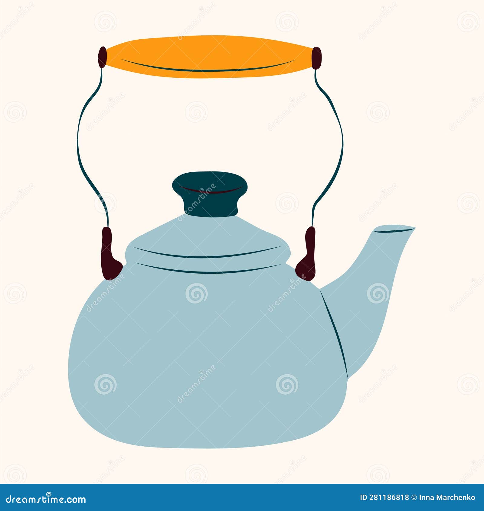 Kettle Boiling On Black Background,vintage,retro,brass,copper,metal ...