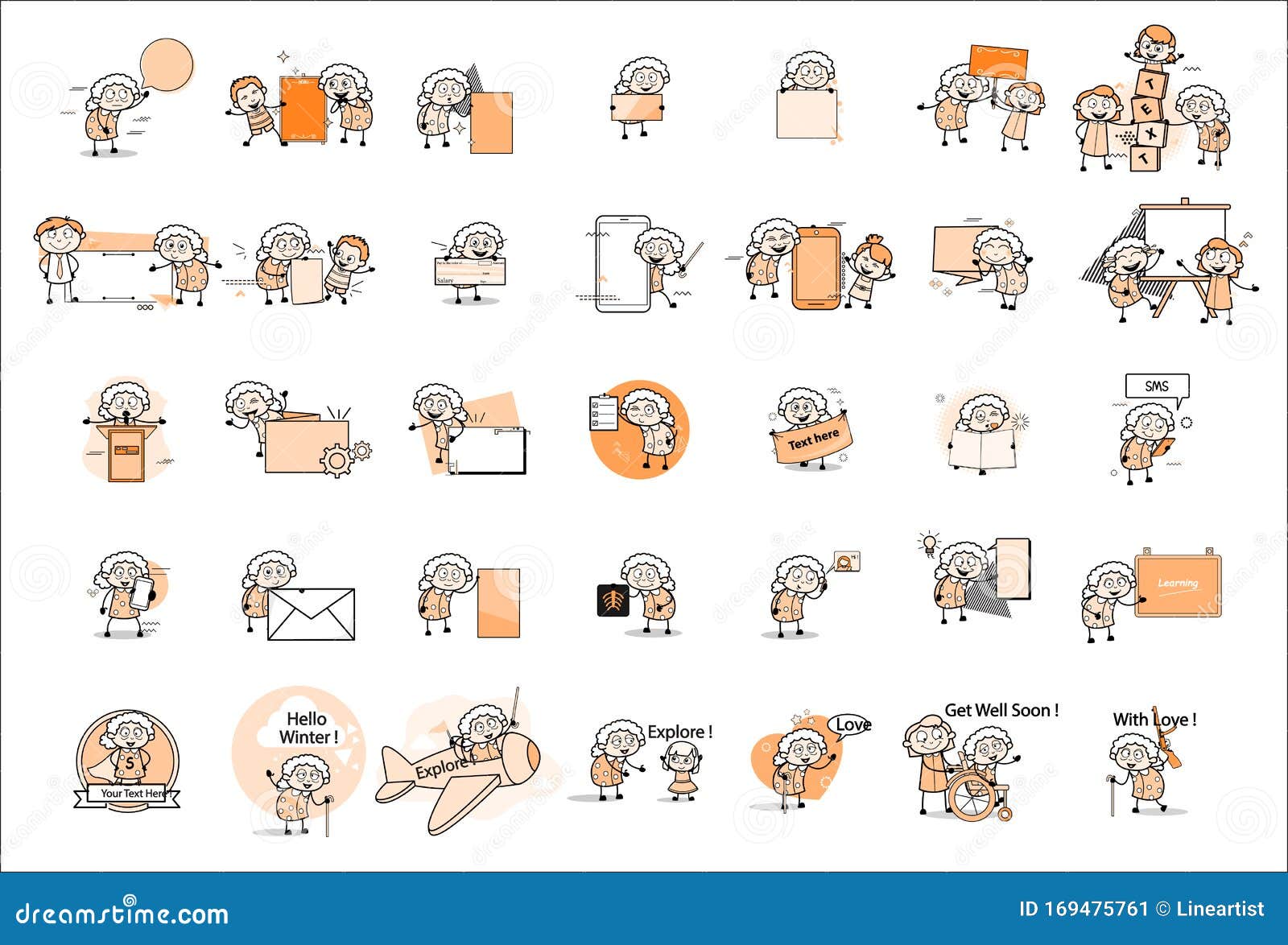 Various Concepts Of Female Cartoon Waitress - Set Of Concepts Vector ... Various Concepts Of Female Cartoon Waitress - Set Of Concepts Vector ...