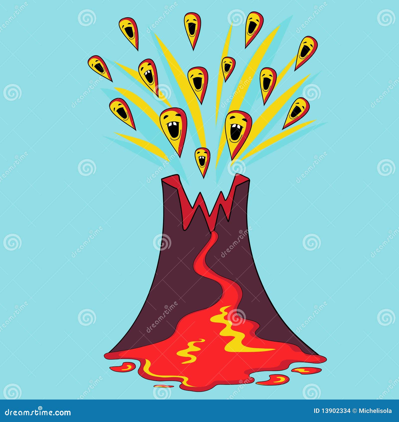 Volcano Cartoon Funny