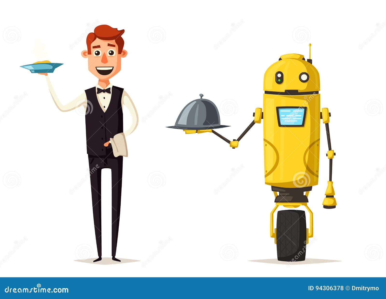 Robot Waiter Cartoon Vector | CartoonDealer.com #35065403 Robot Waiter Cartoon Vector | CartoonDealer.com #35065403