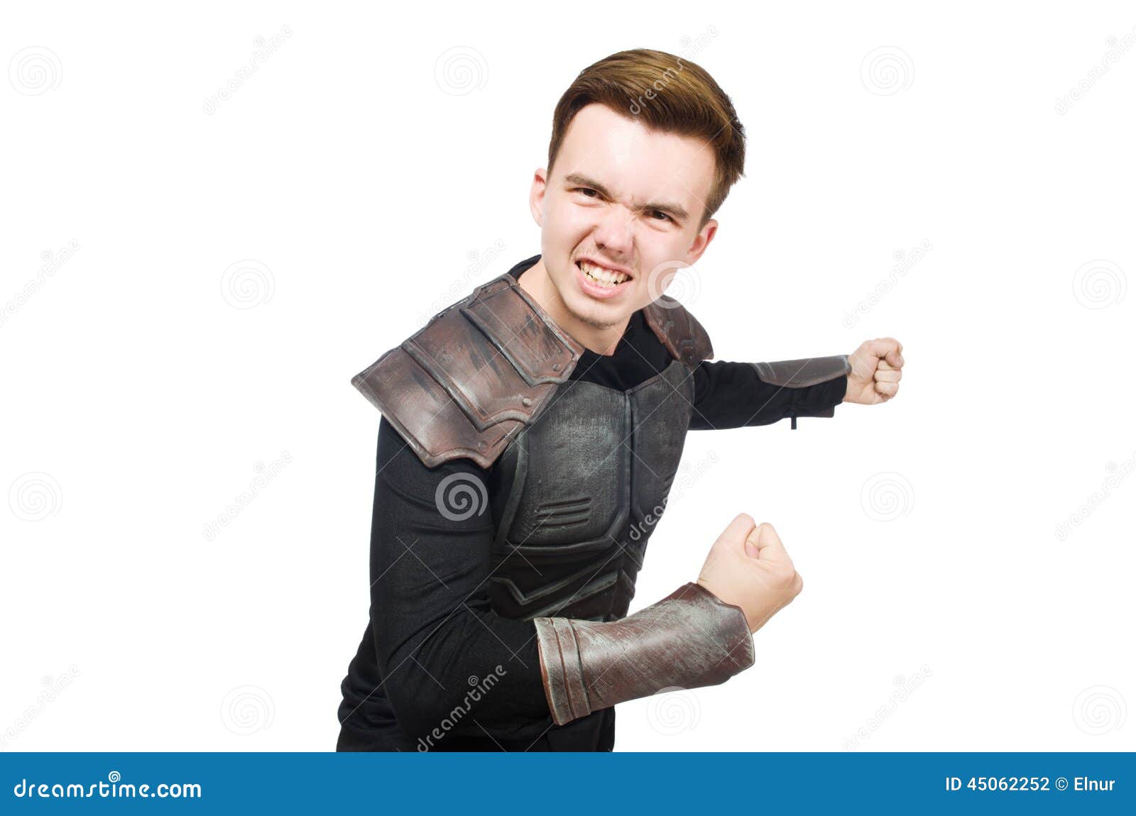 Funny warrior isolated stock photo. Image of frustration - 45062252