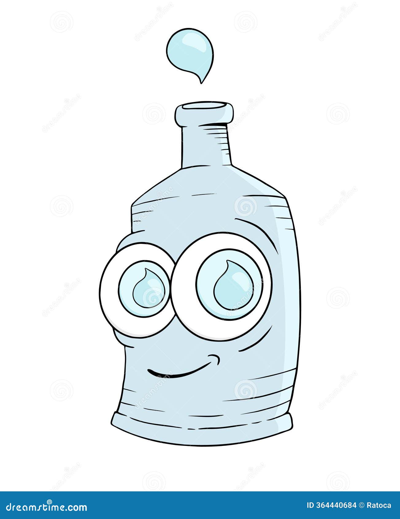 Funny Water Drops Cartoon. Draws Attention To Climate Change And Water ...