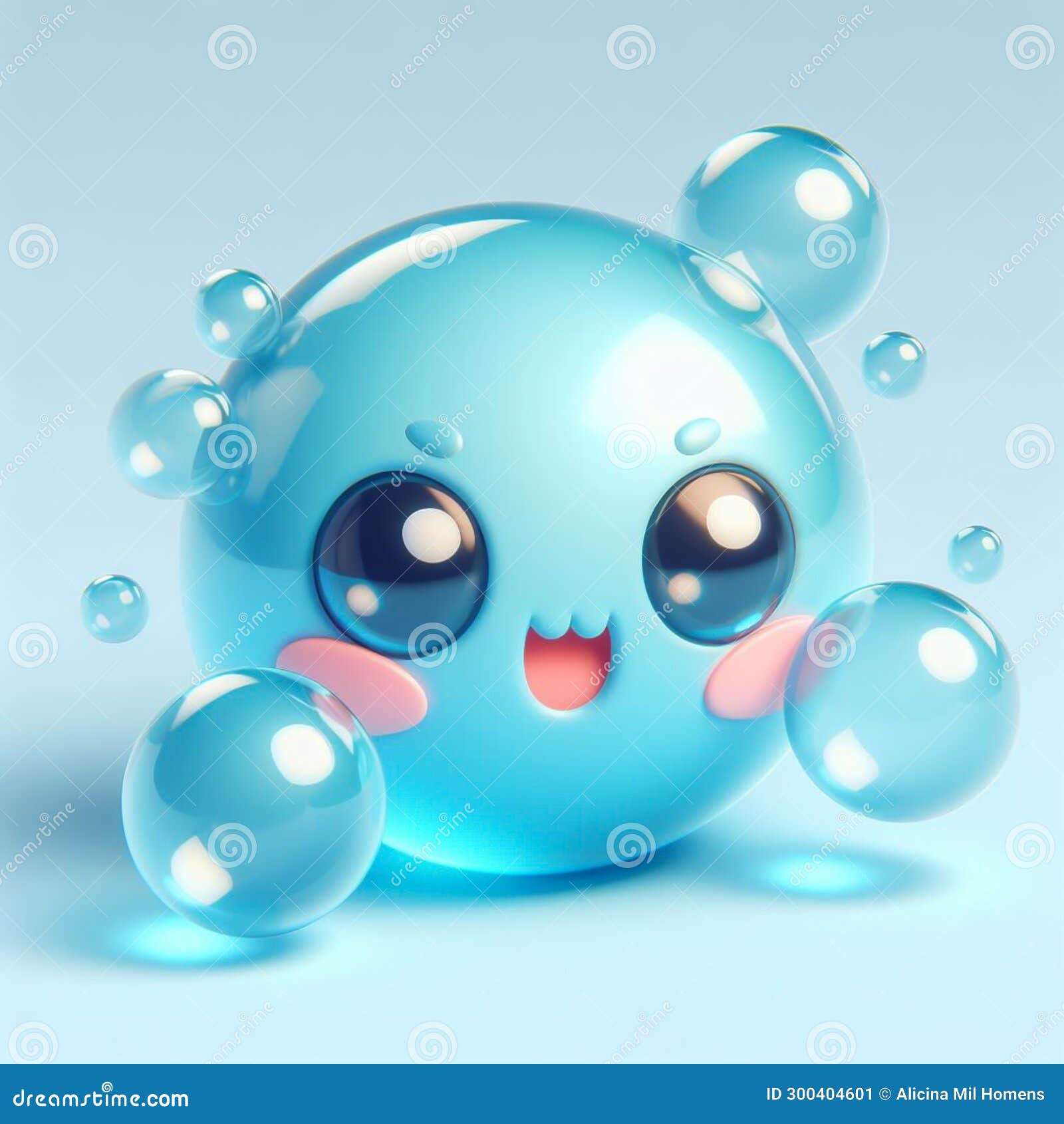 Funny Water Drop Cartoon. World Water Day. AI Generated Royalty-Free ...