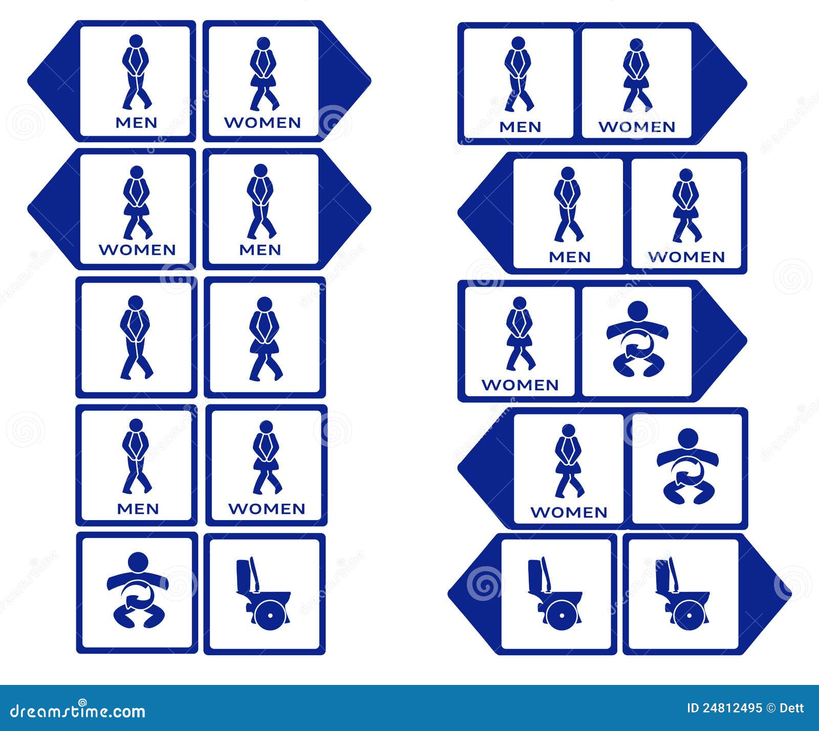 Funny WC signs stock illustration. Illustration of changing - 24812495