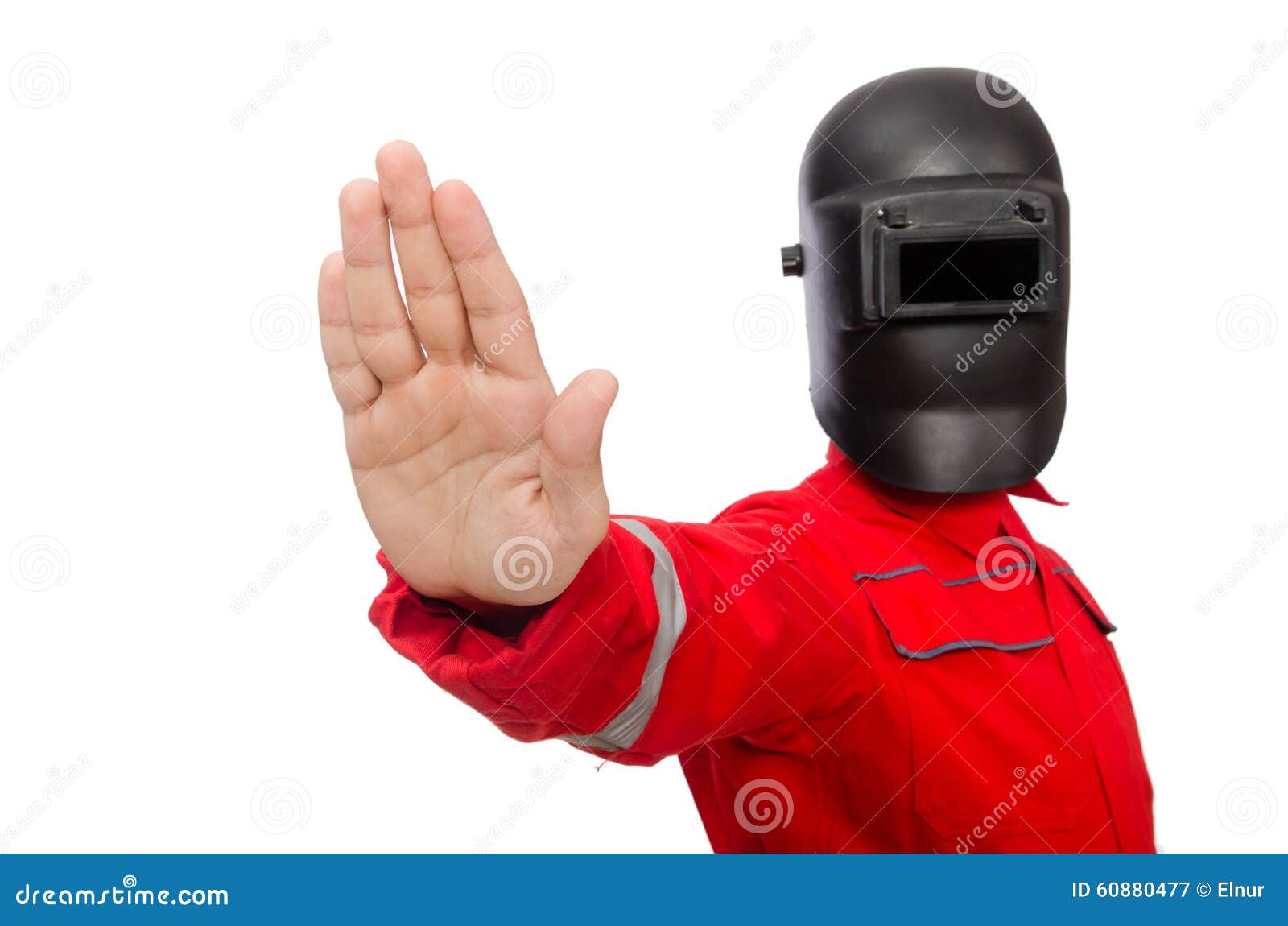 The Funny Welder Isolated on White Stock Image - Image of isolated ...