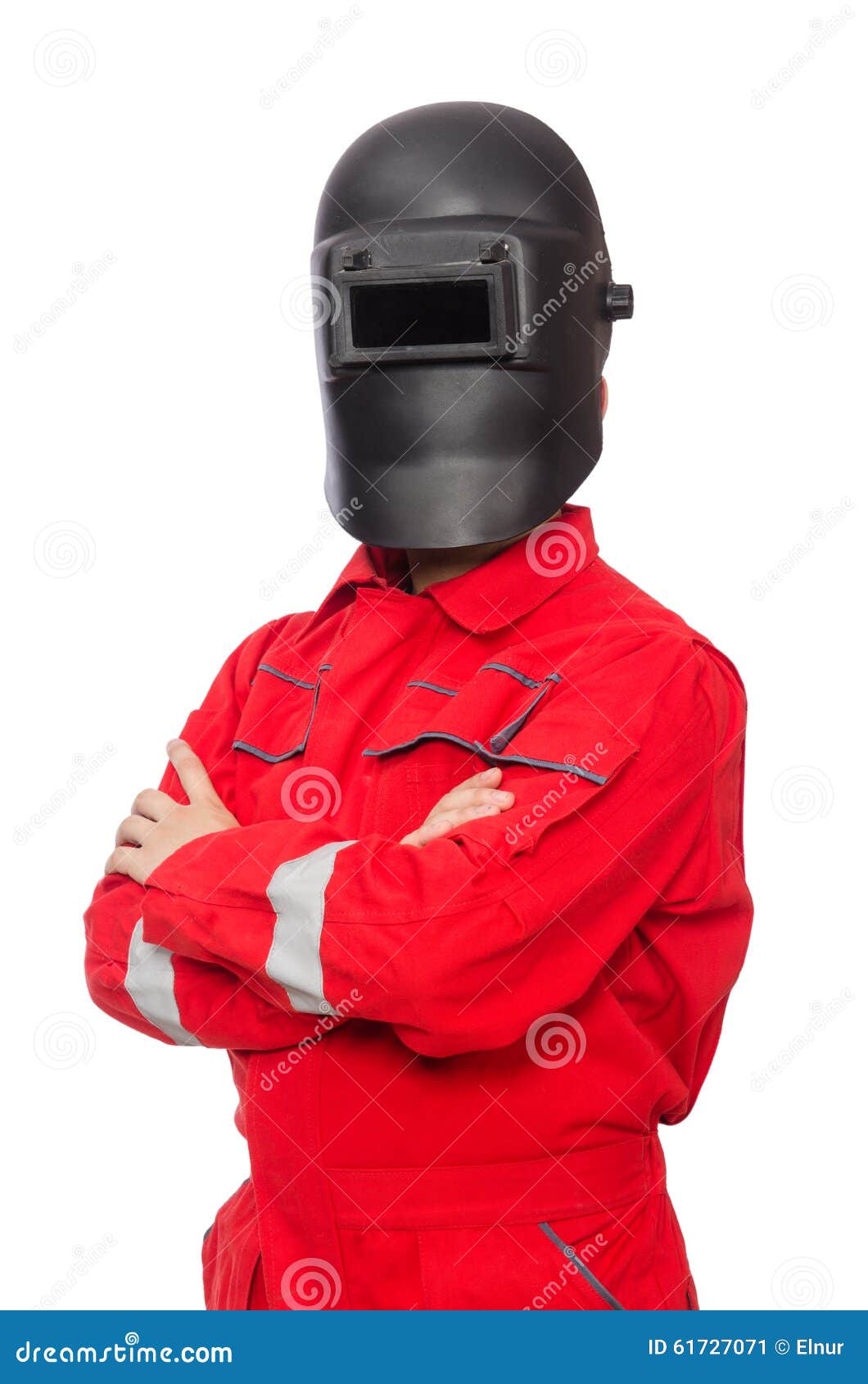 The Funny Welder Isolated on White Stock Image - Image of manufacture ...