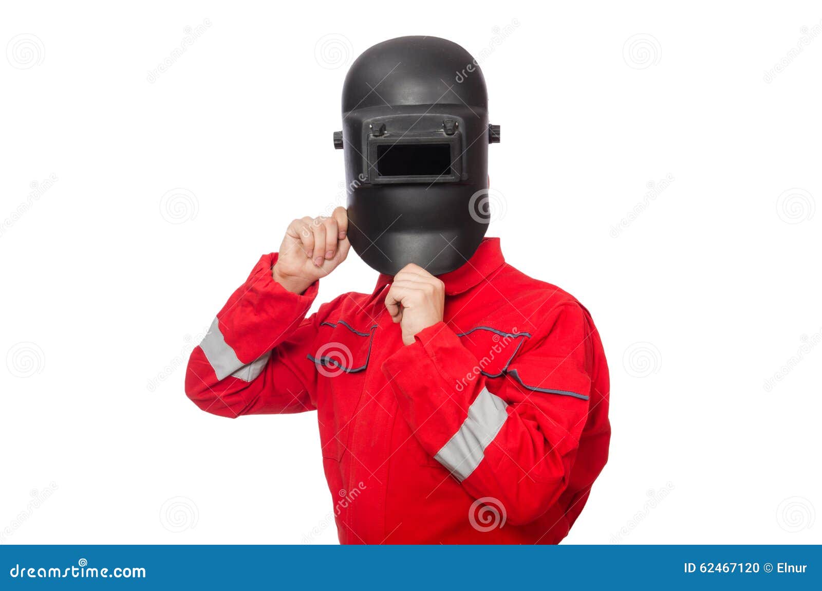 Funny Welder Isolated on White Stock Photo - Image of occupation ...