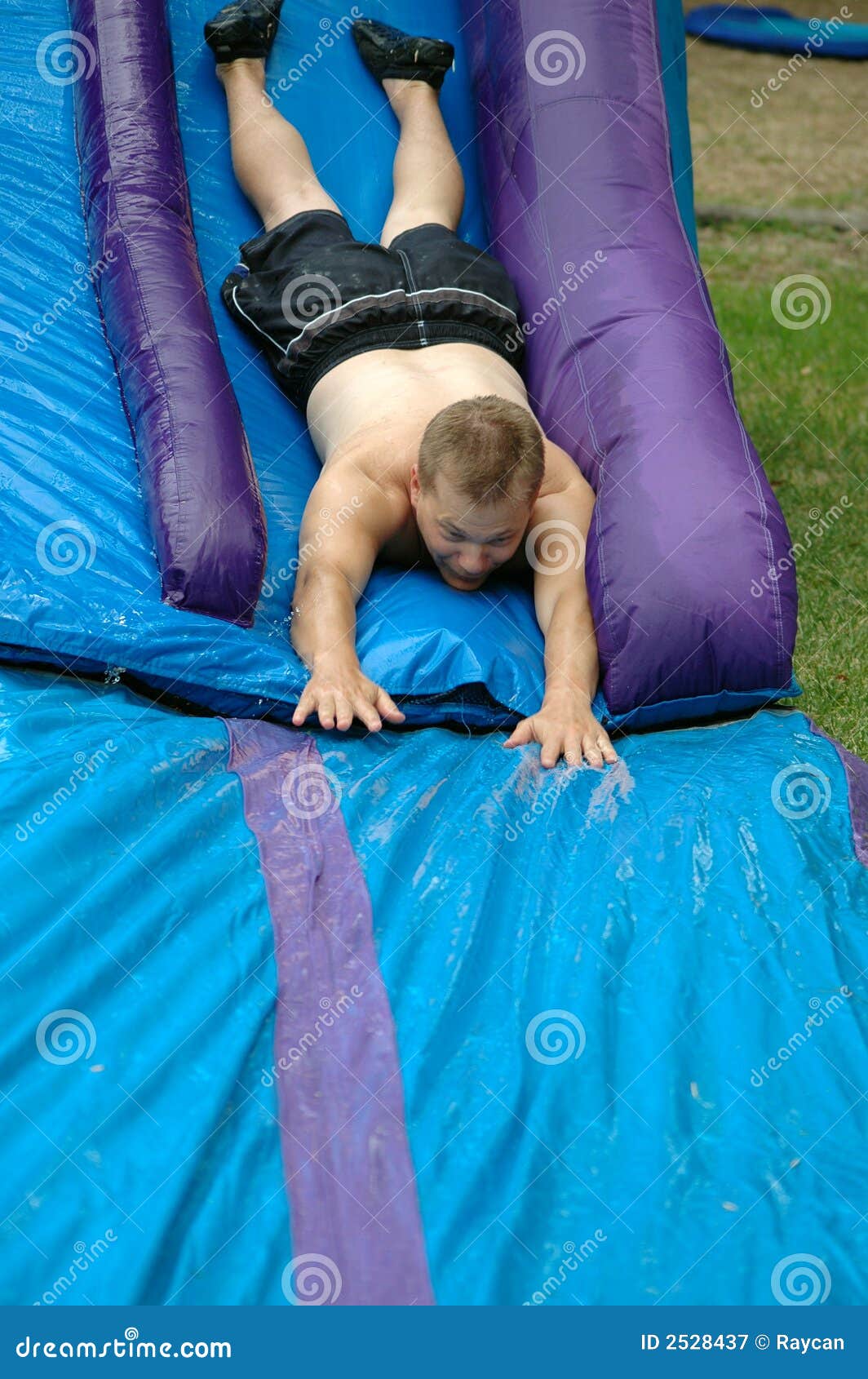 Funny Wet Slide stock image. Image of grown, student, cool - 2528437