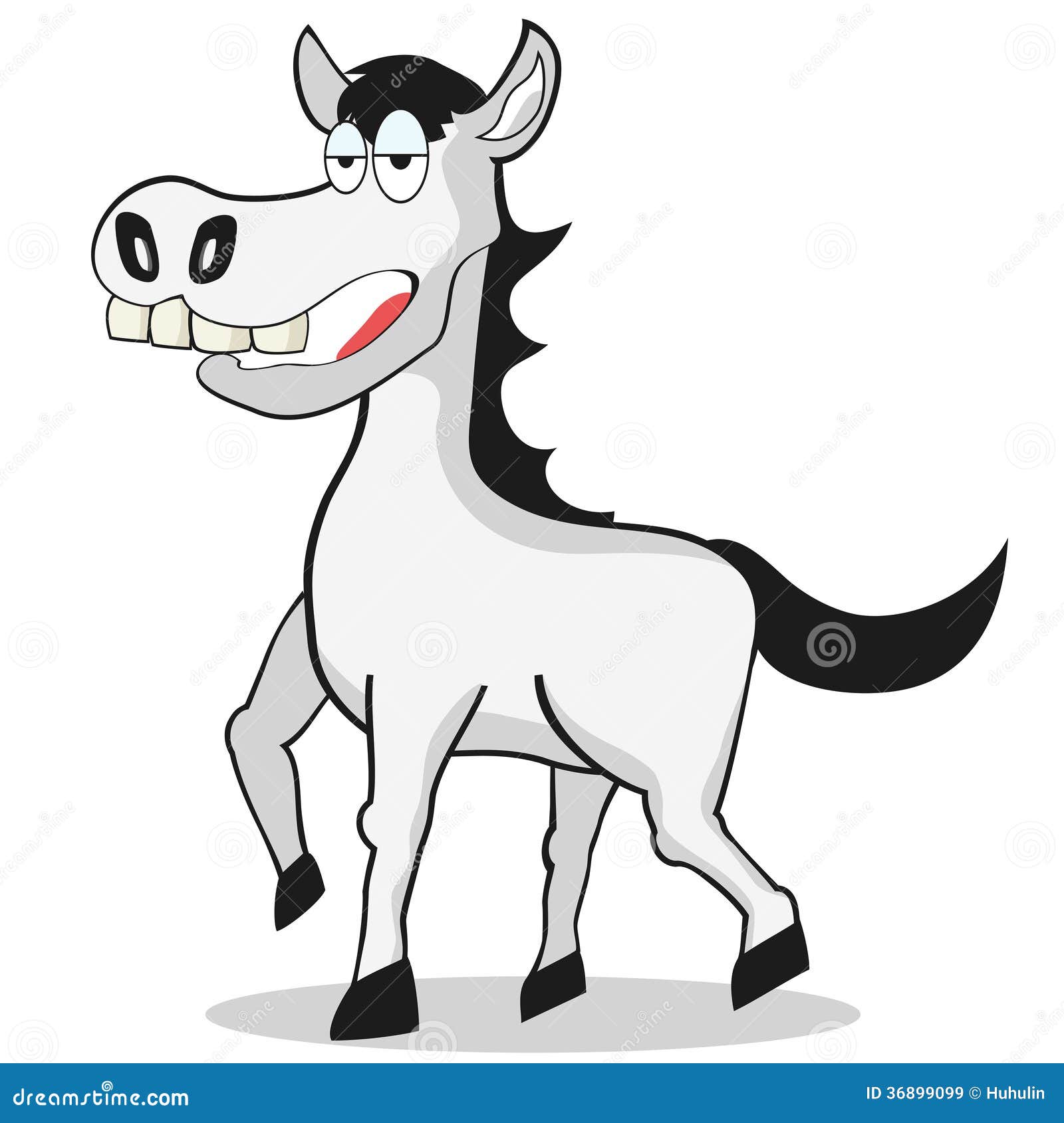 Funny White Horse Royalty Free Stock Images - Image: 36899099