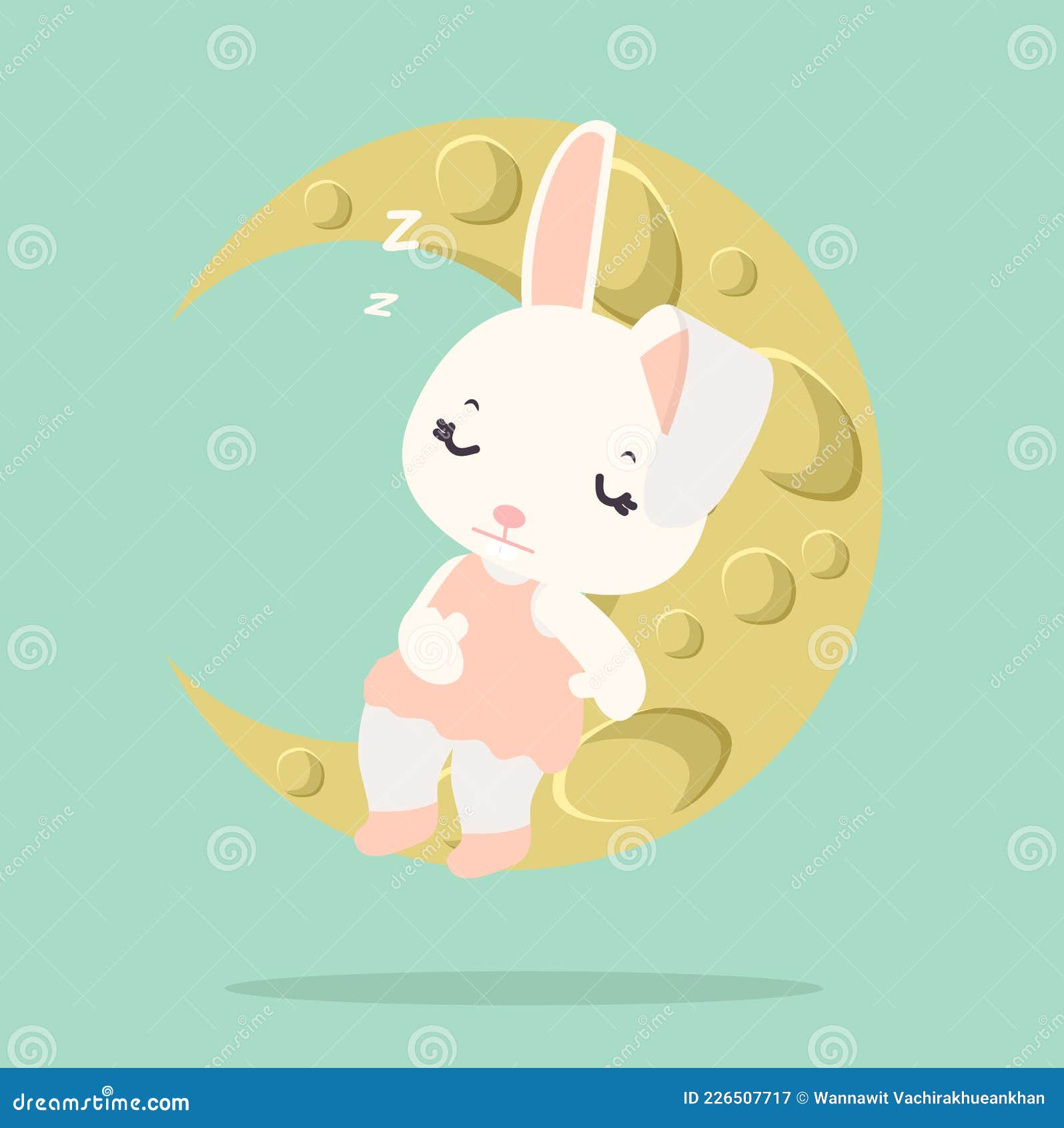 Rabbit Sleep Under Tree While Tortoise Run On Road Vector Illustration ...