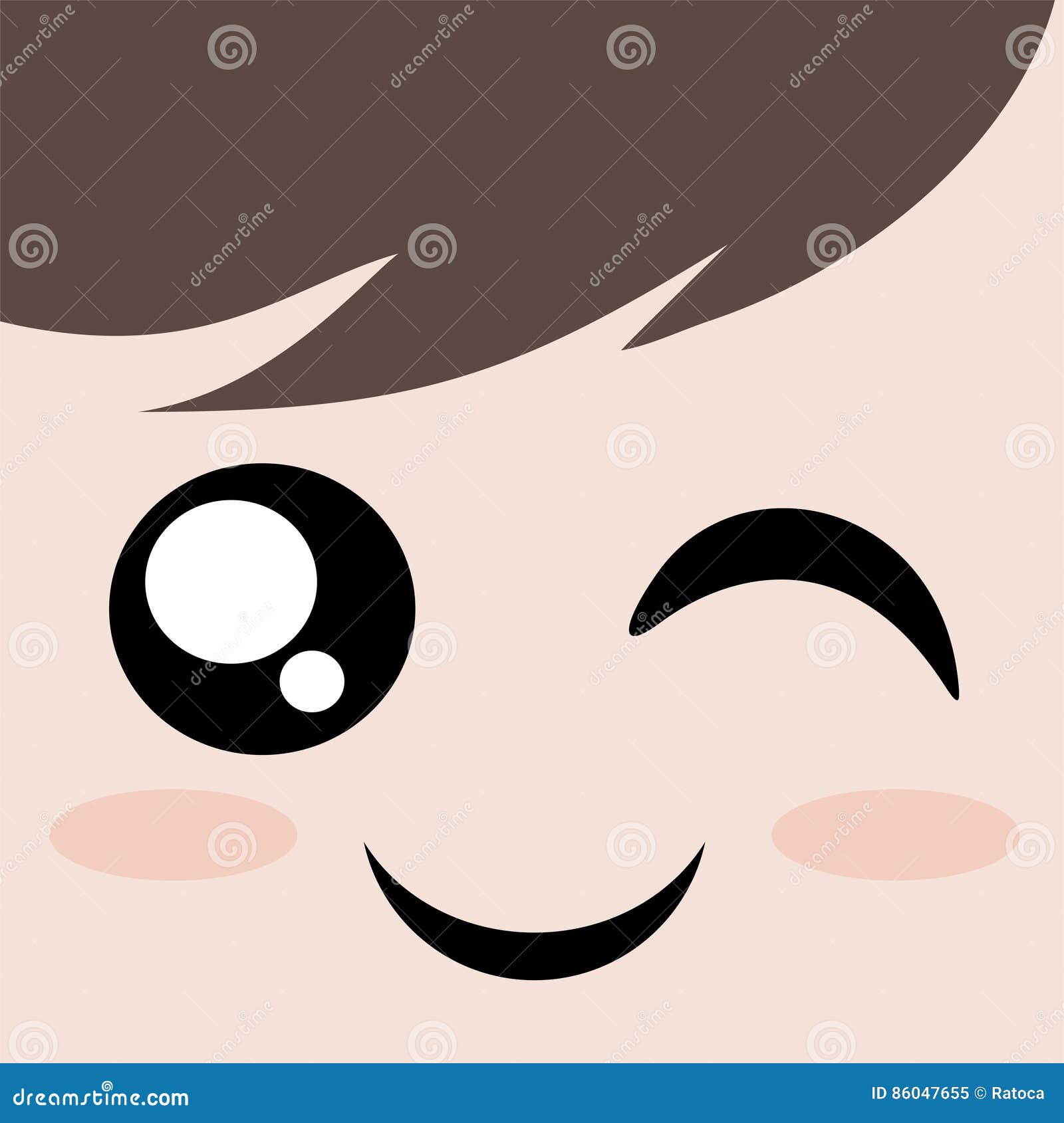 Funny wink expression stock vector. Illustration of wink - 86047655