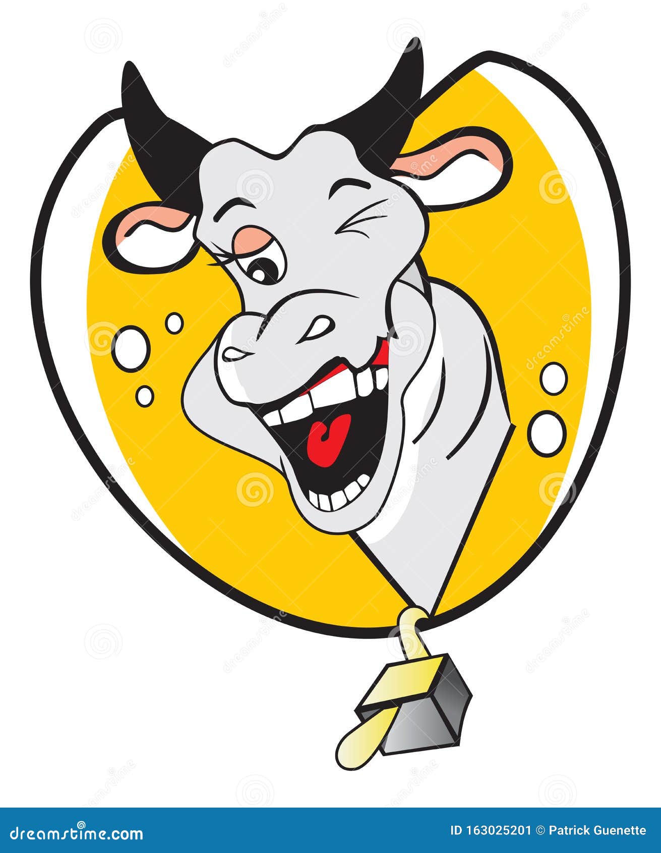 Funny Winking Cow, Illustration Cartoon Vector | CartoonDealer.com ...
