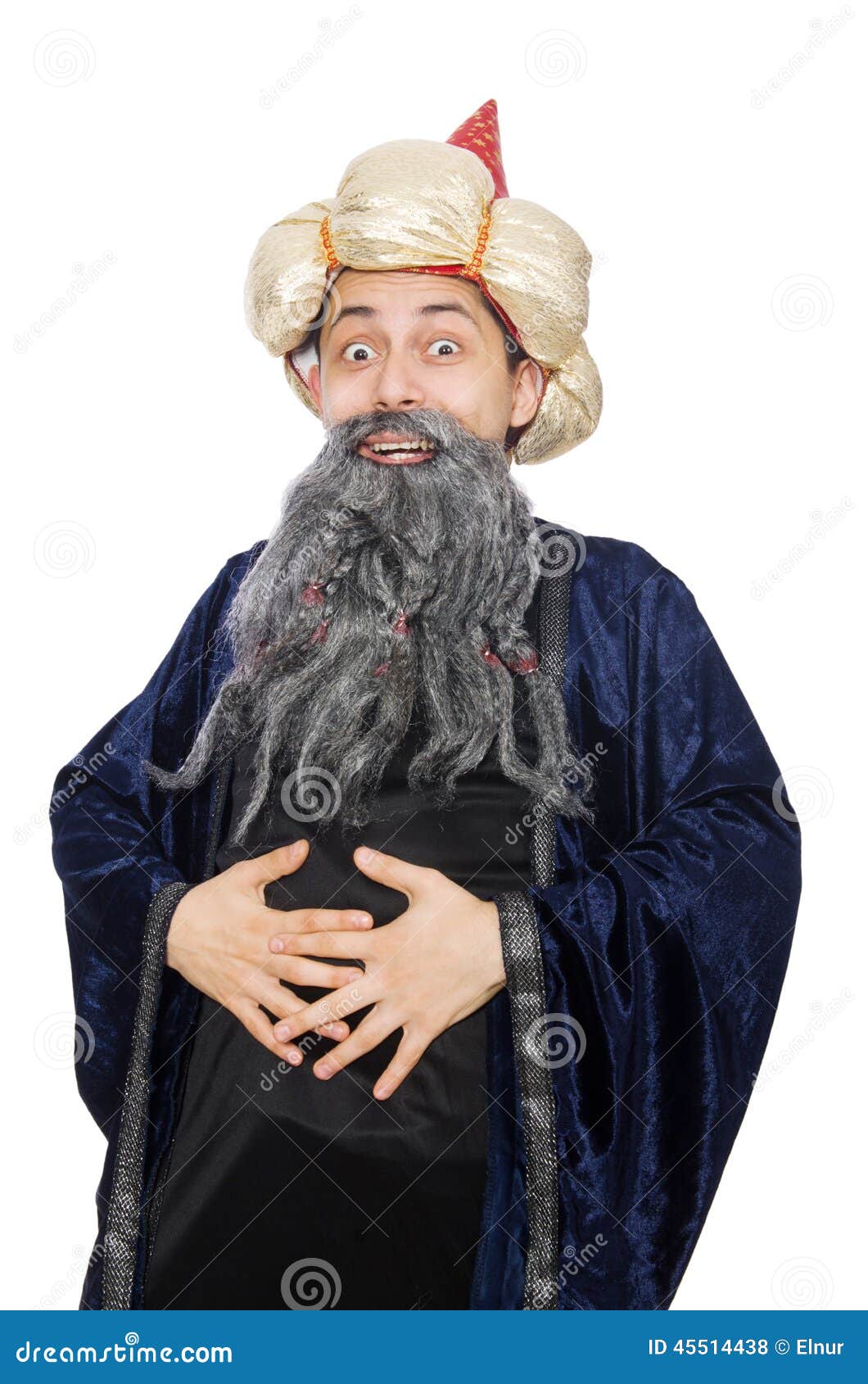 Funny wise wizard isolated stock photo. Image of magical - 45514438