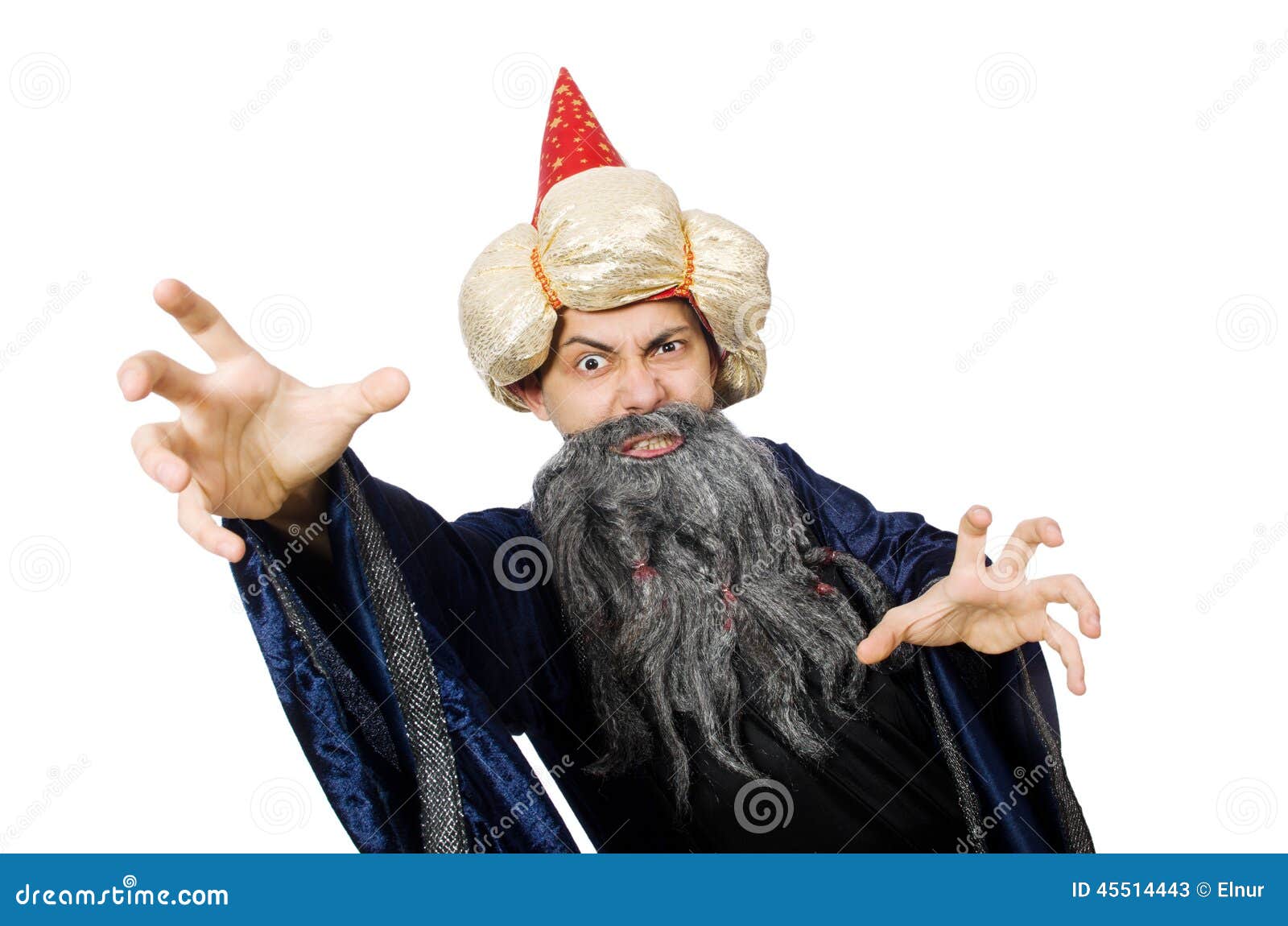 Funny wise wizard isolated stock image. Image of power - 45514443