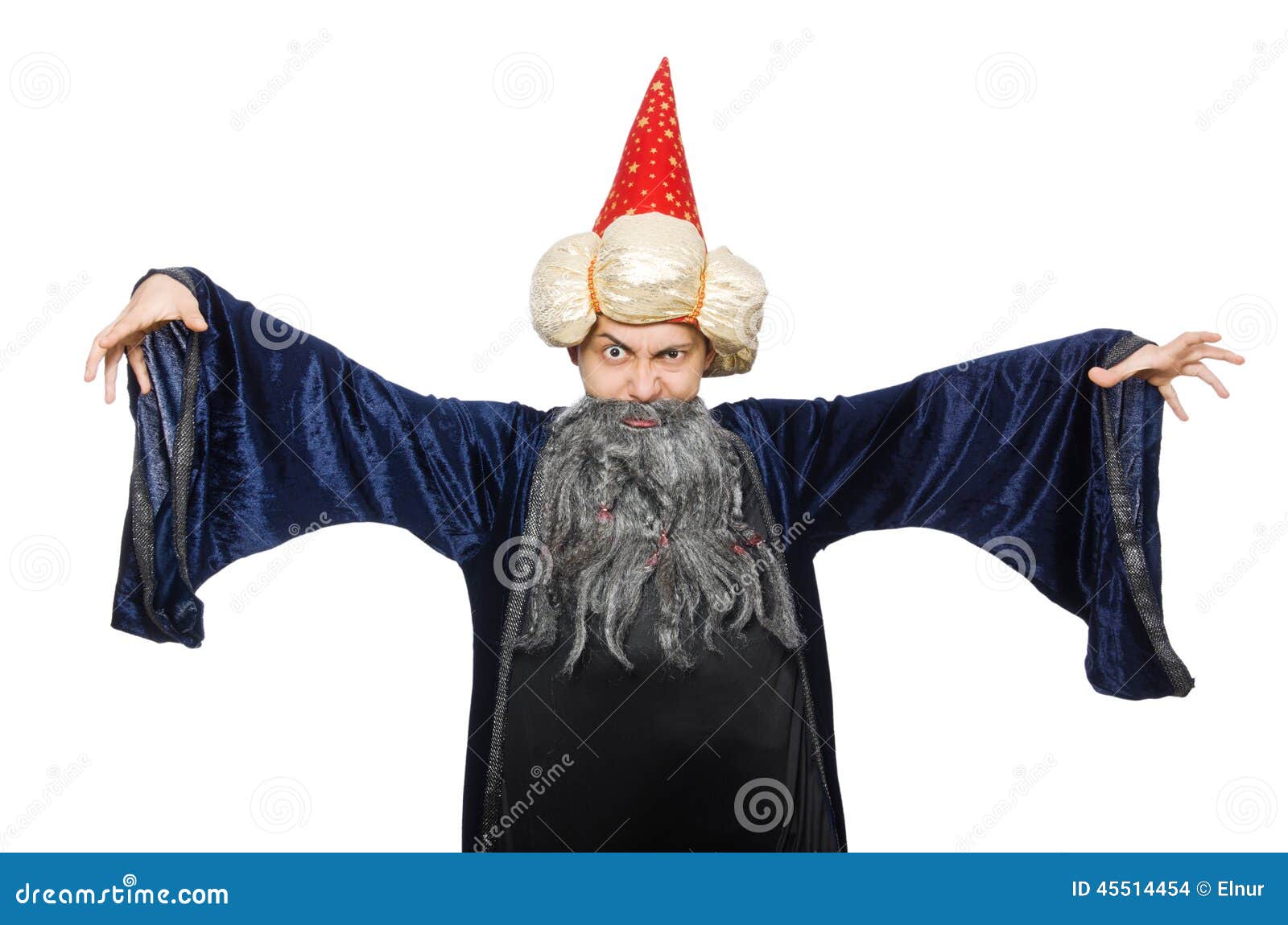 Funny wise wizard isolated stock photo. Image of book - 45514454