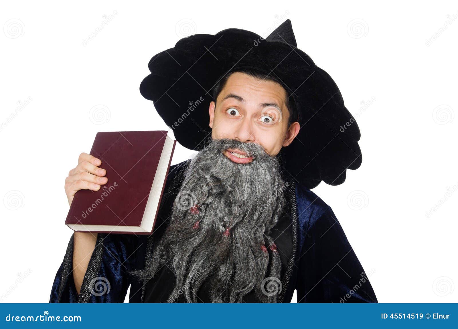 Funny wise wizard isolated stock image. Image of magical - 45514519