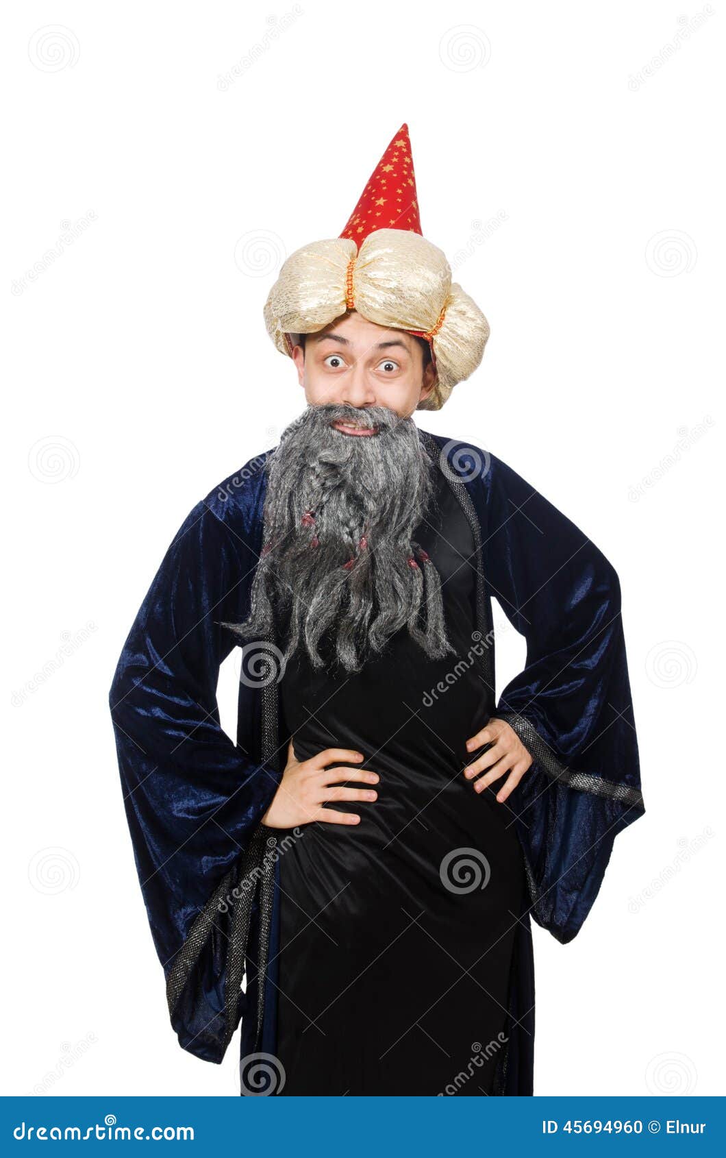 Funny wise wizard isolated stock photo. Image of humorous - 45694960