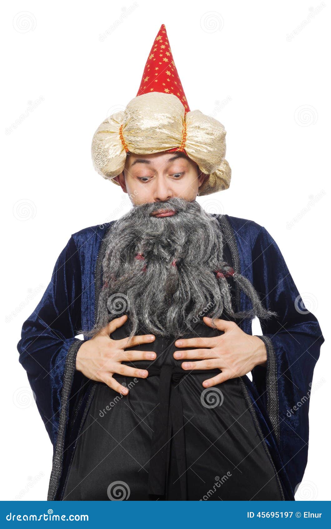Funny wise wizard isolated stock image. Image of enchanter - 45695197