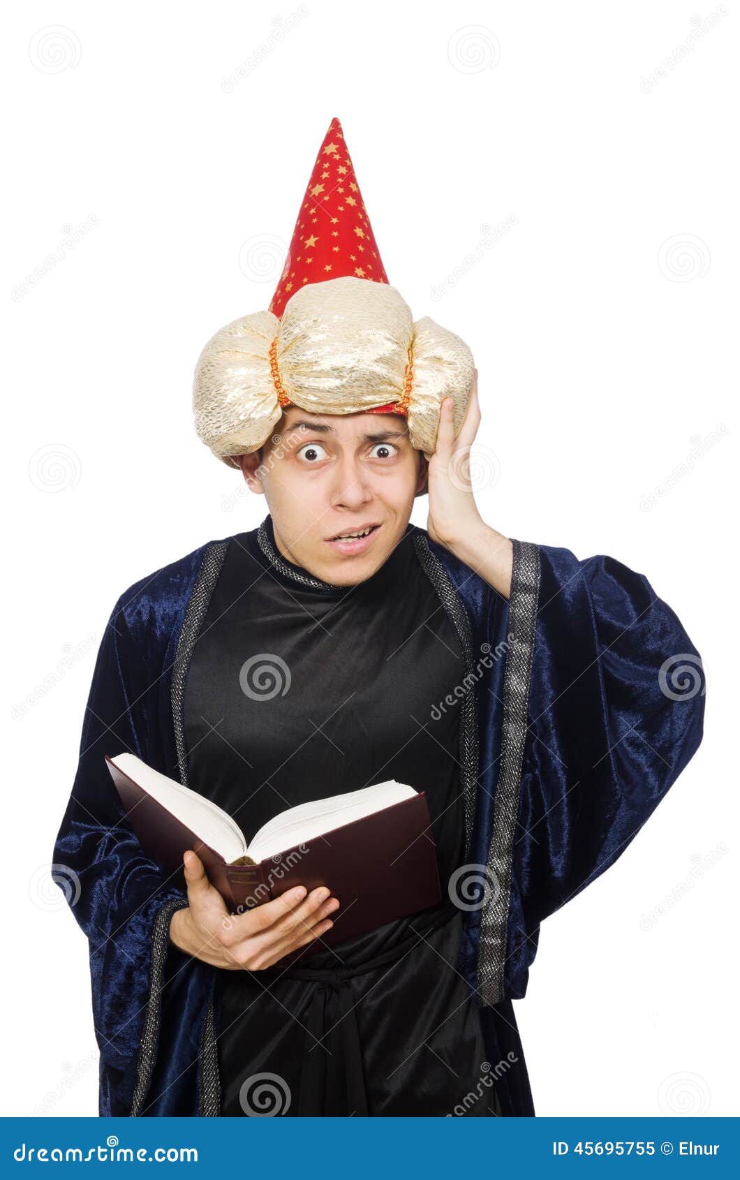 Funny wise wizard isolated stock image. Image of myth - 45695755