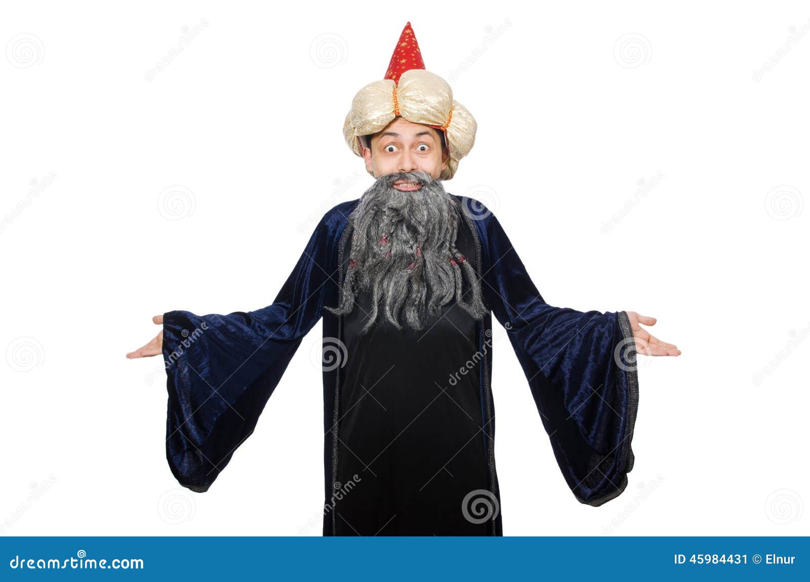 Funny wise wizard isolated stock image. Image of fantasy - 45984431