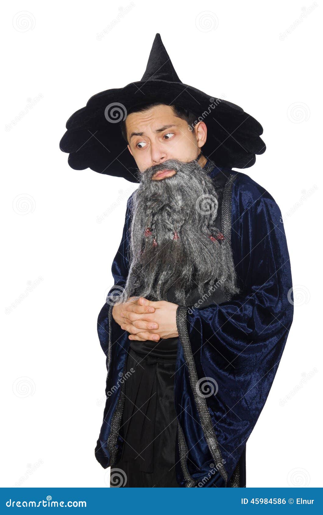 Funny wise wizard isolated stock photo. Image of human - 45984586