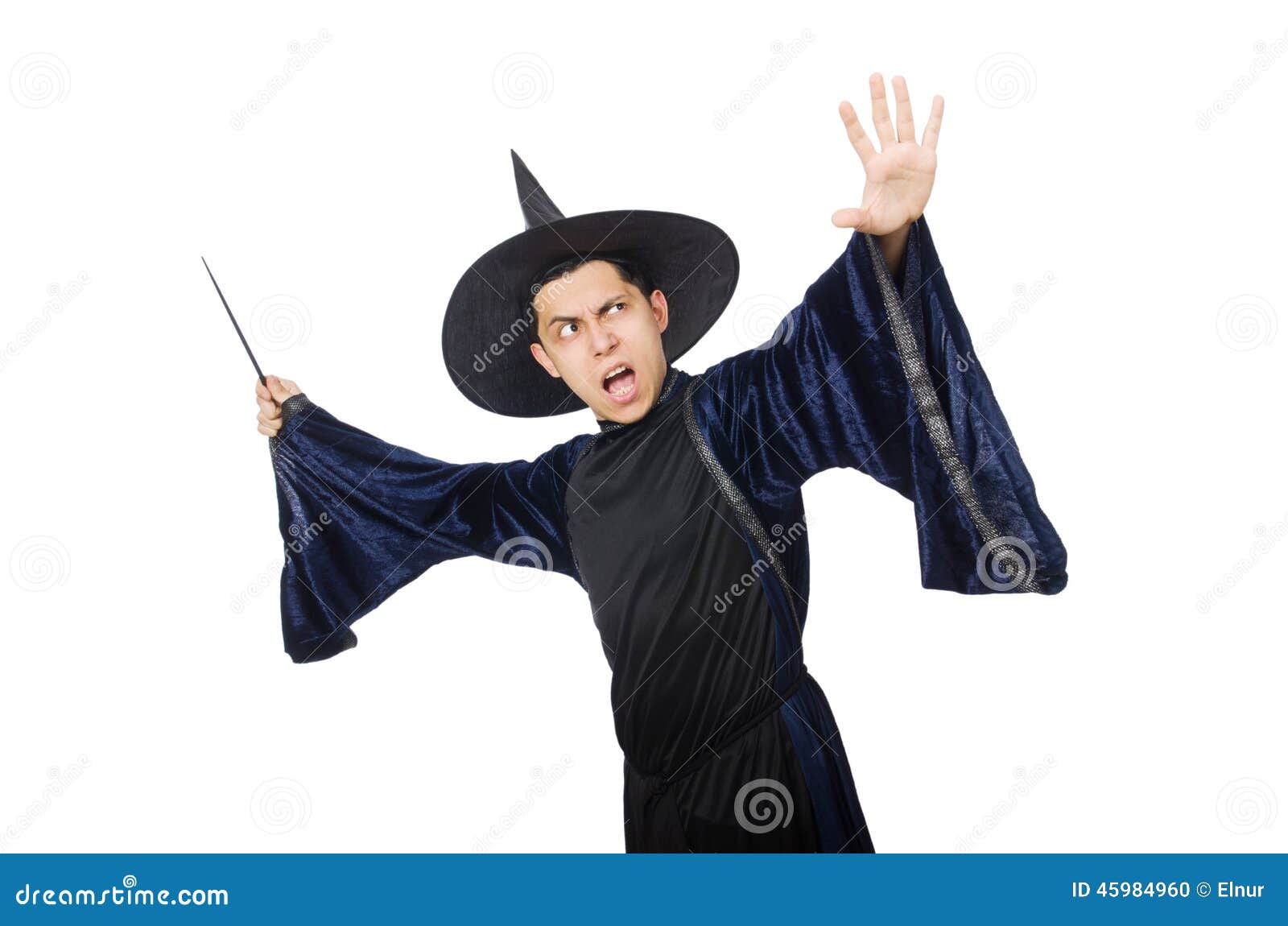 Funny wise wizard isolated stock photo. Image of myth - 45984960