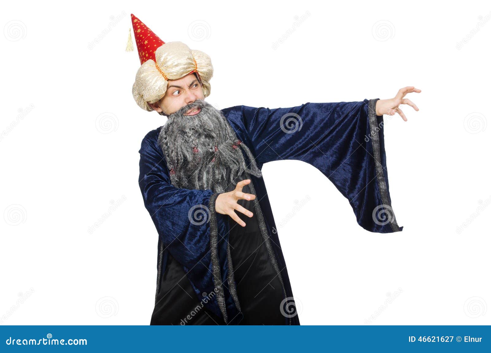 Funny wise wizard isolated stock image. Image of enchanter - 46621627