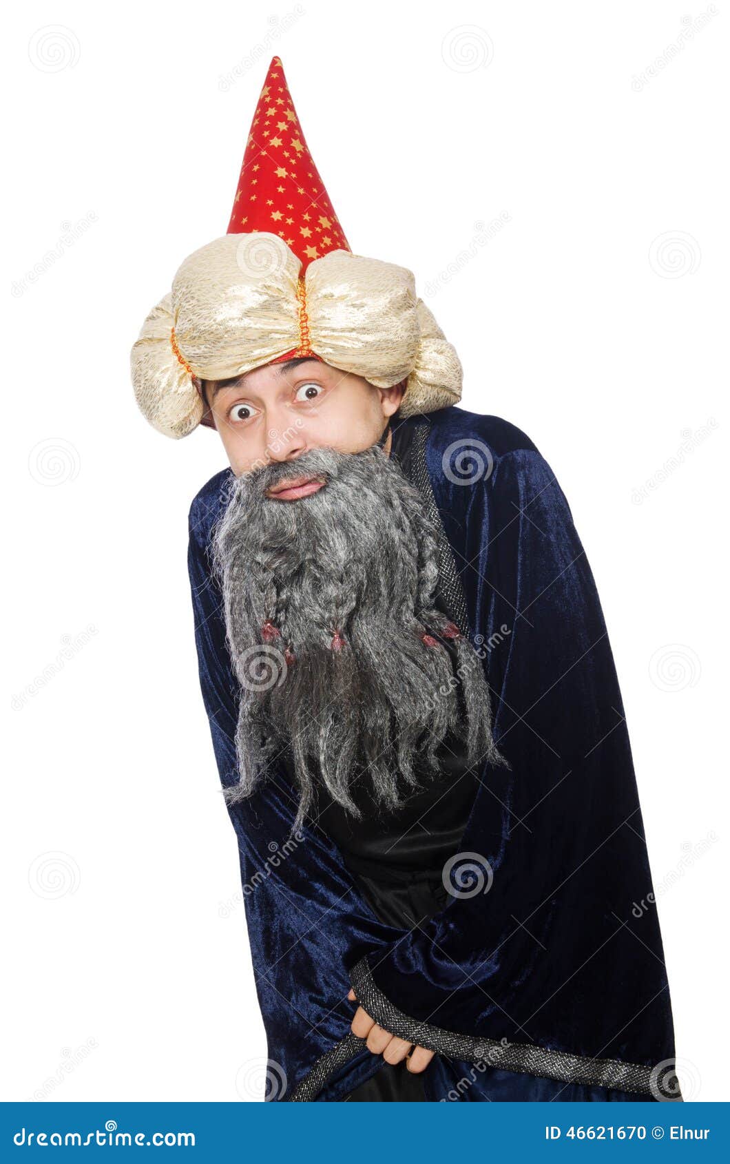 Funny wise wizard isolated stock photo. Image of legend - 46621670