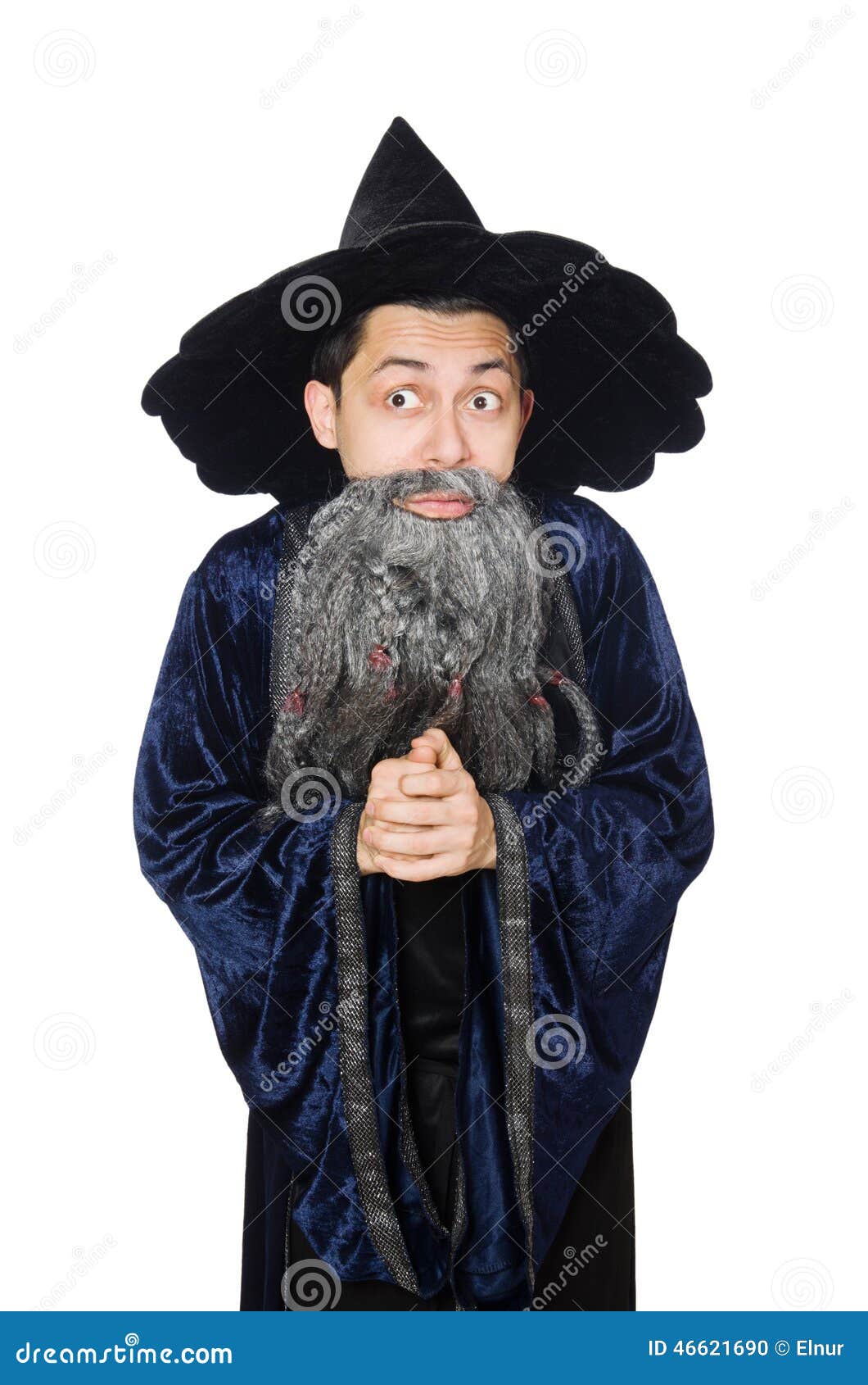 Funny wise wizard isolated stock photo. Image of magic - 46621690