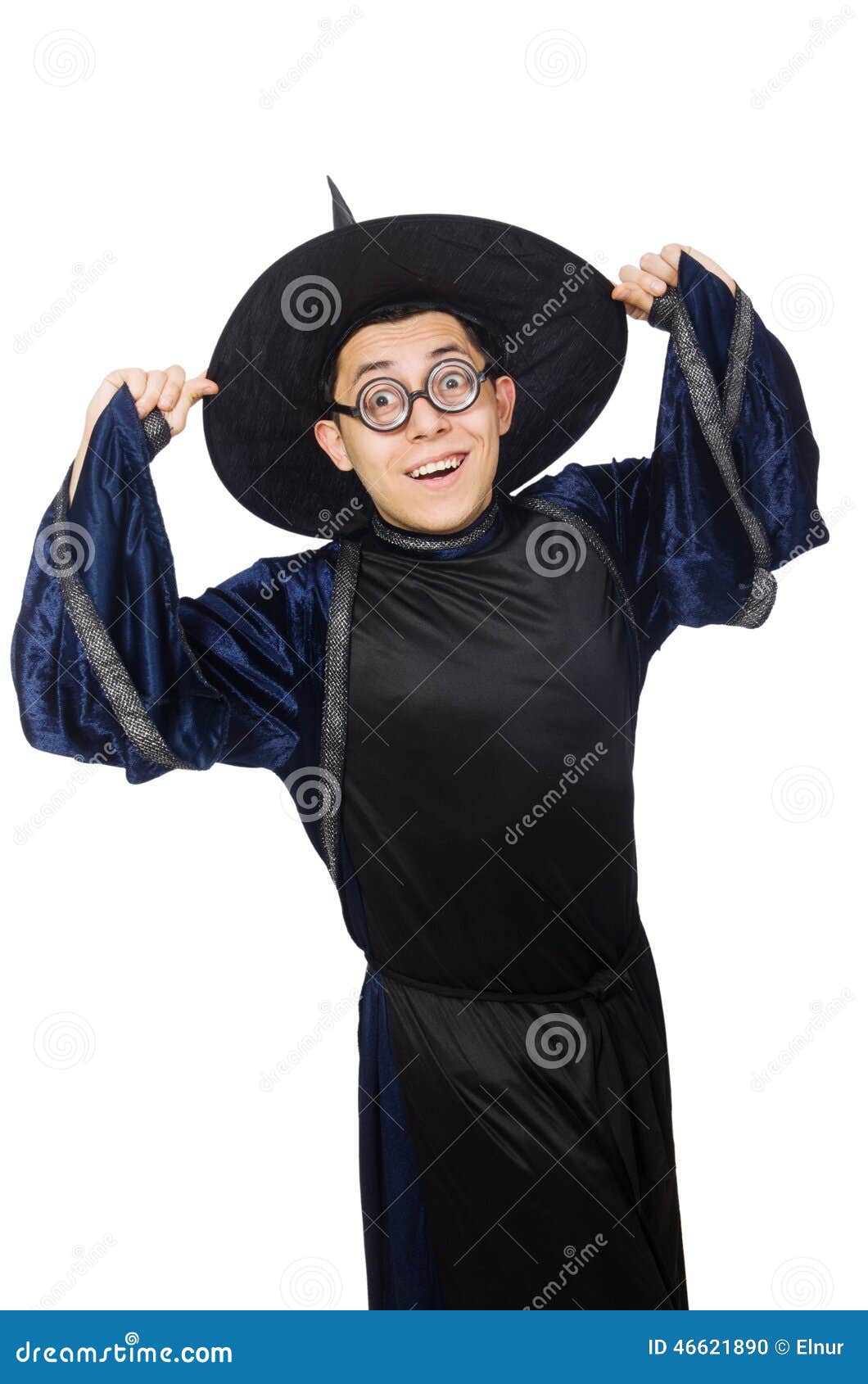 Funny wise wizard isolated stock photo. Image of magic - 46621890
