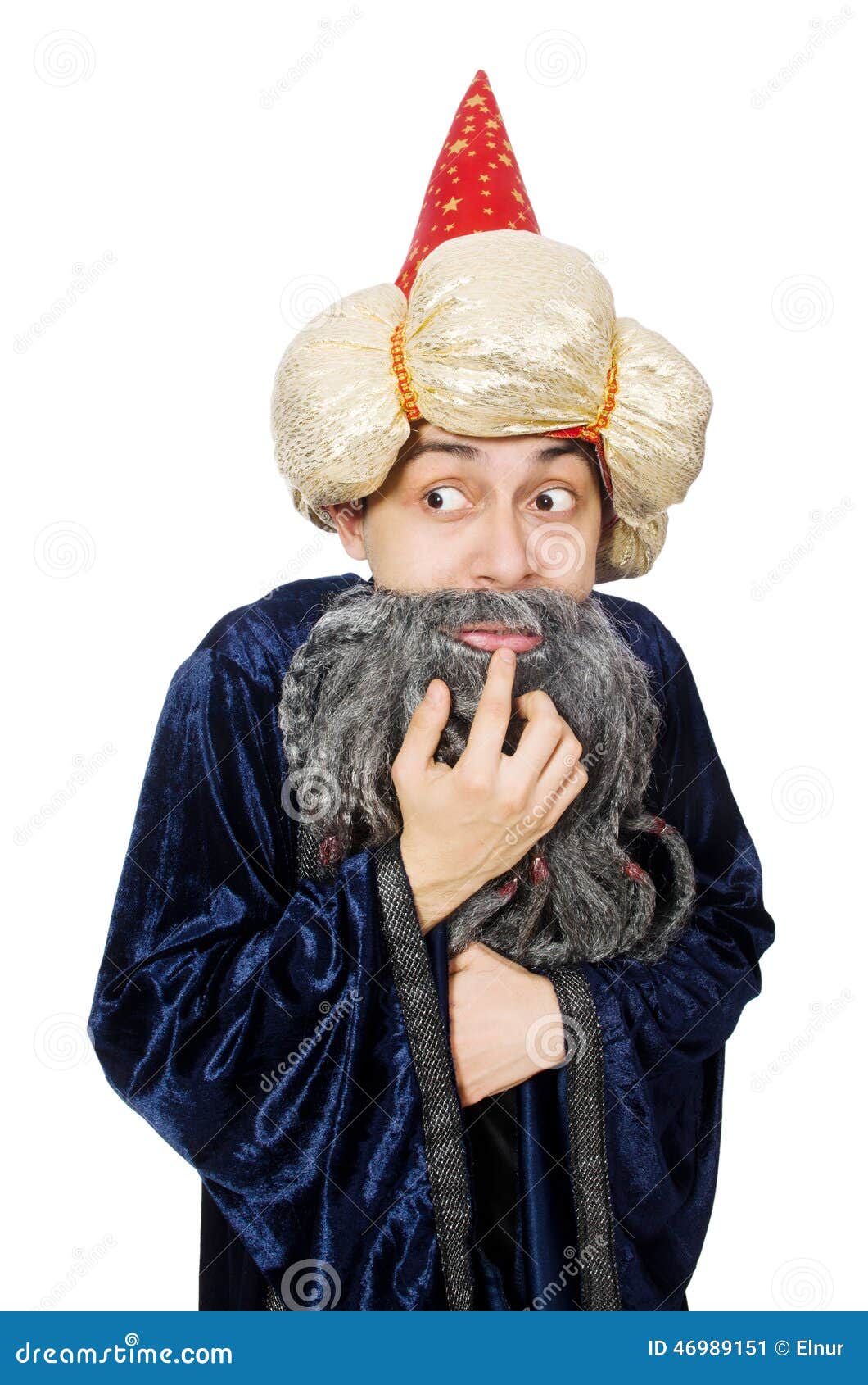 Funny wise wizard isolated stock image. Image of costume - 46989151