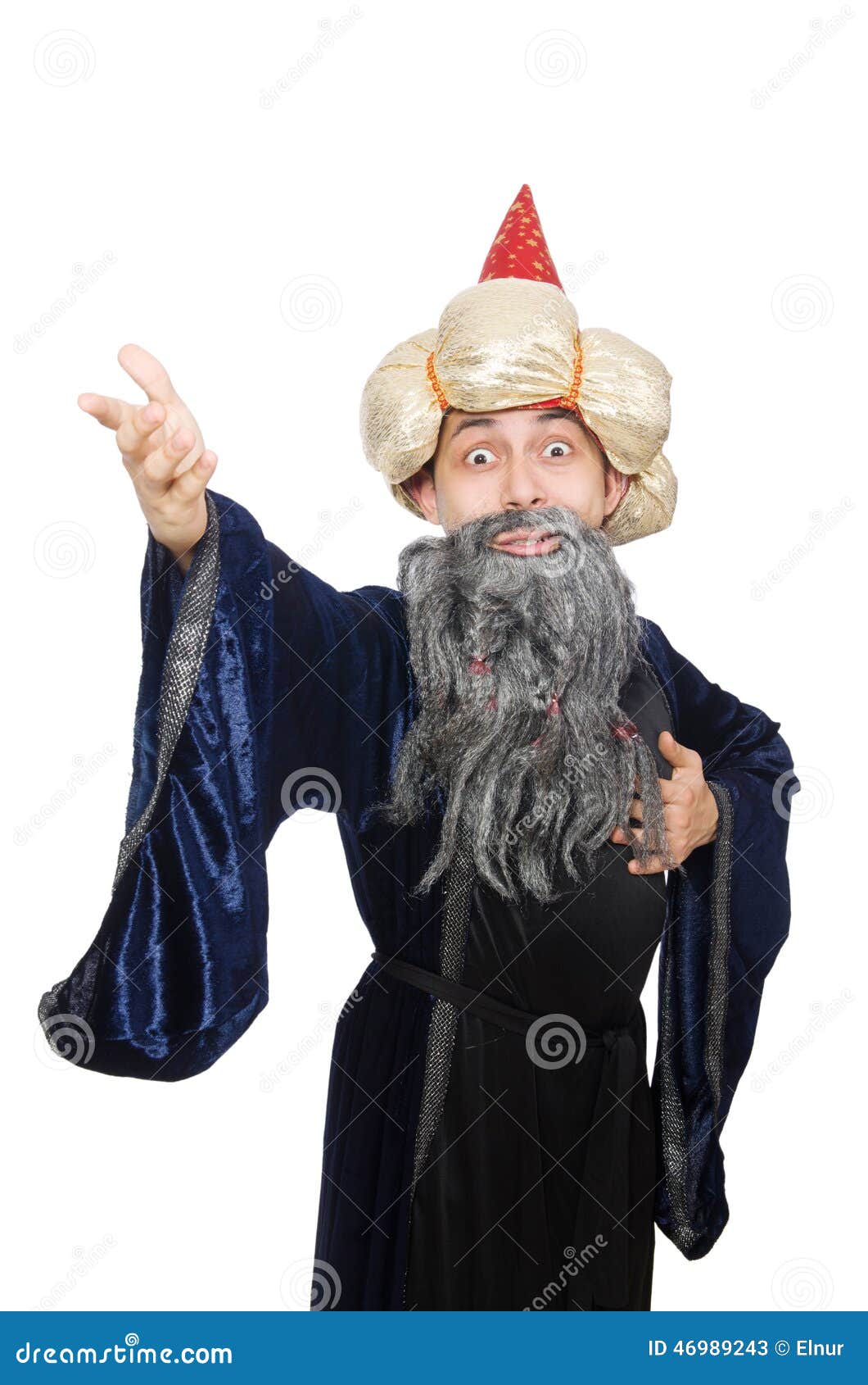 Funny wise wizard isolated stock image. Image of power - 46989243