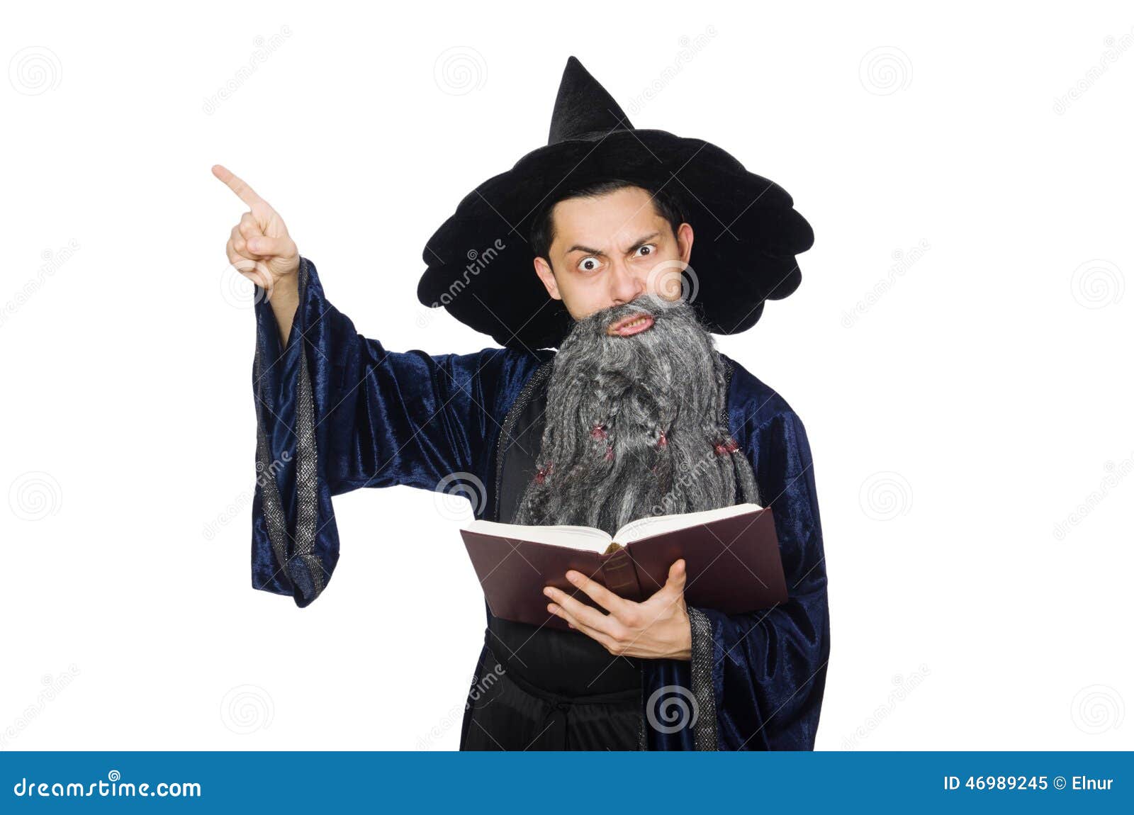 Funny wise wizard isolated stock image. Image of enchanter - 46989245
