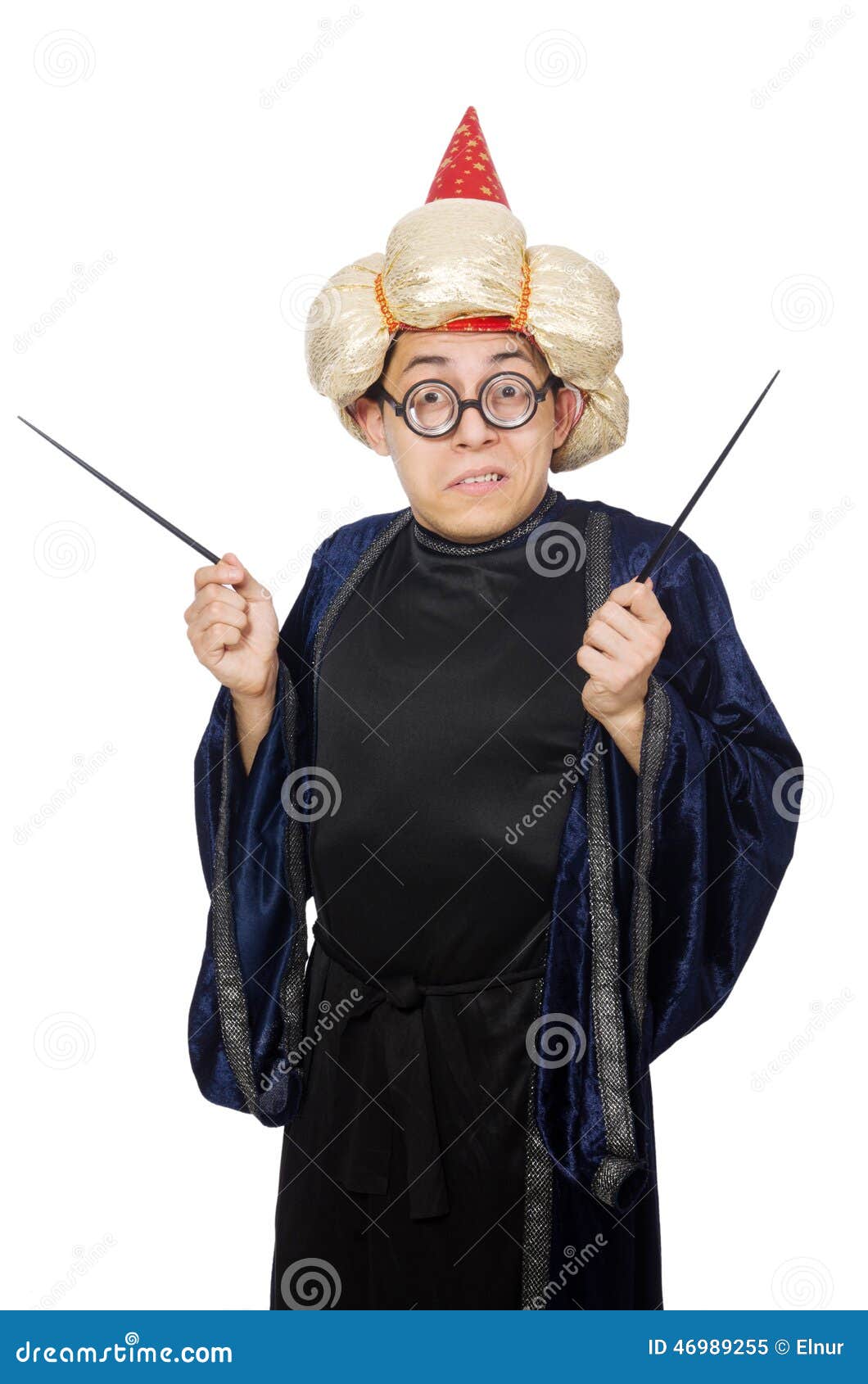 Funny wise wizard isolated stock image. Image of magic - 46989255